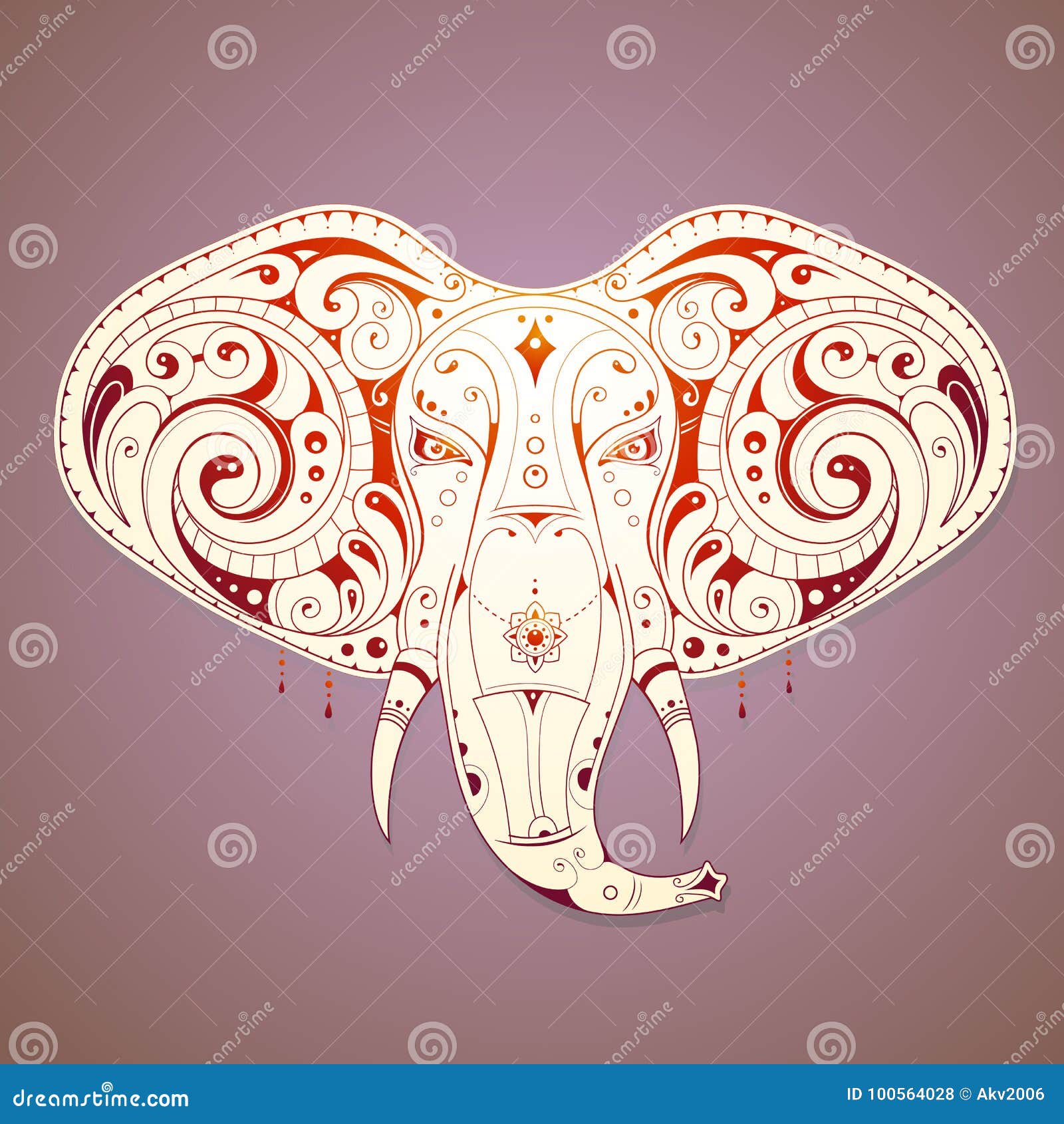 Elegant Elephant Illustration Stock Vector - Illustration of decorative ...