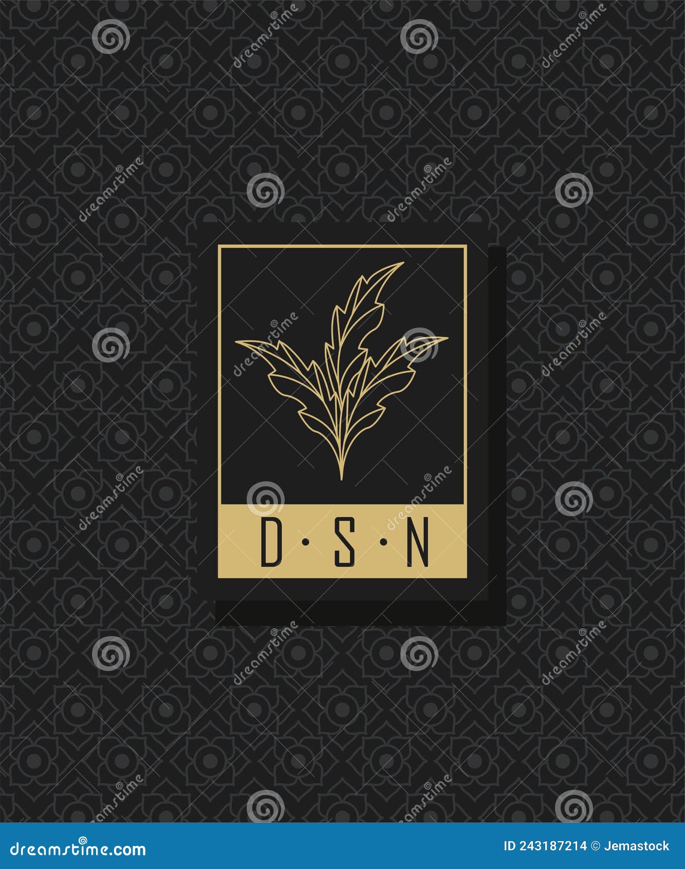 Elegant Emblem Square Frame Stock Vector - Illustration of heraldry ...