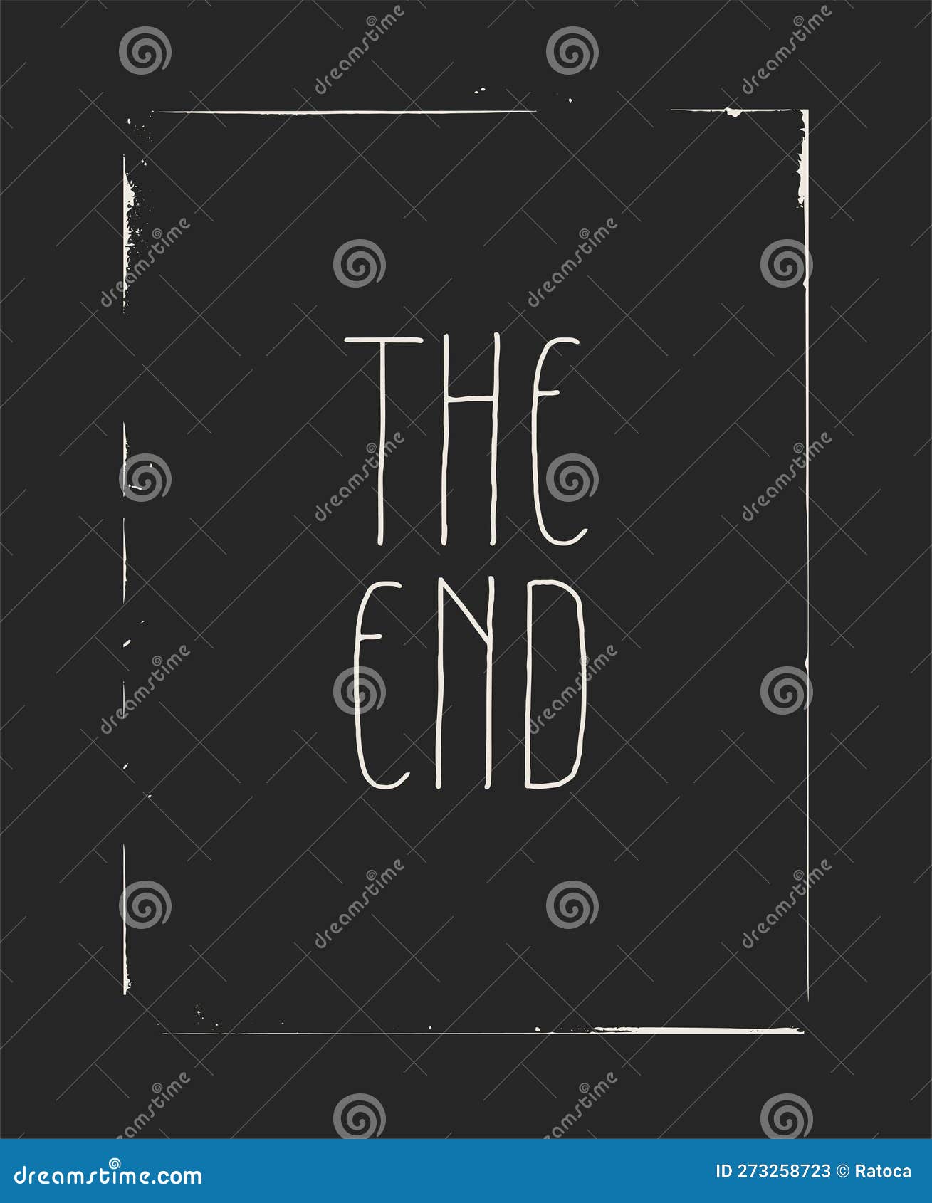 Elegant the end message stock vector. Illustration of style - 273258723