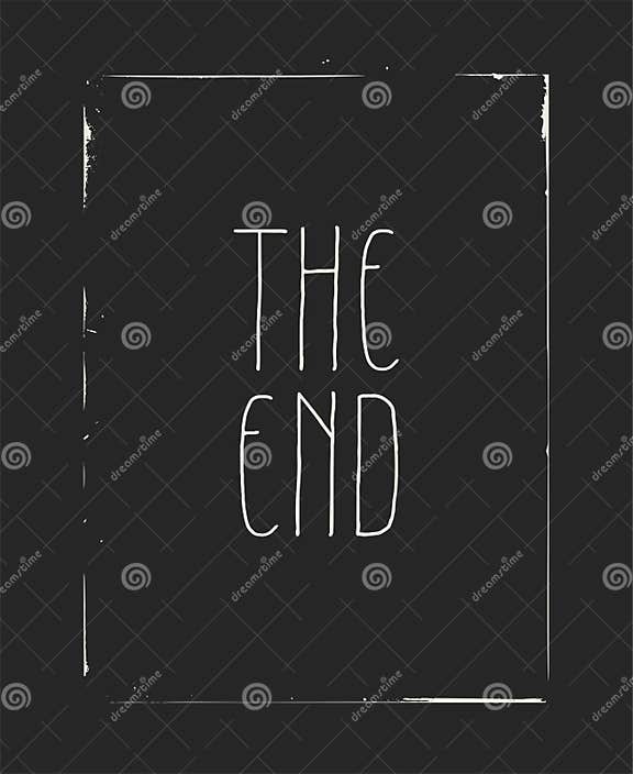 Elegant the end message stock vector. Illustration of style - 273258723