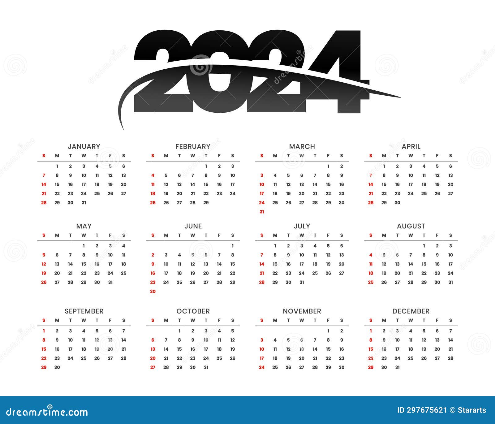 Elegant 2024 Event Planner Calendar Template Schedule Yearly Task Stock ...
