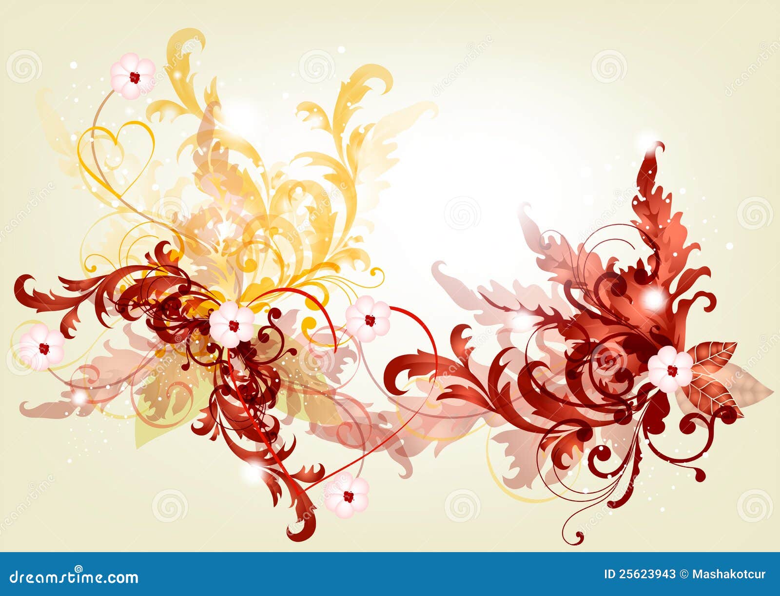 Elegant Filigree Background with Flowers Stock Vector - Illustration of ...