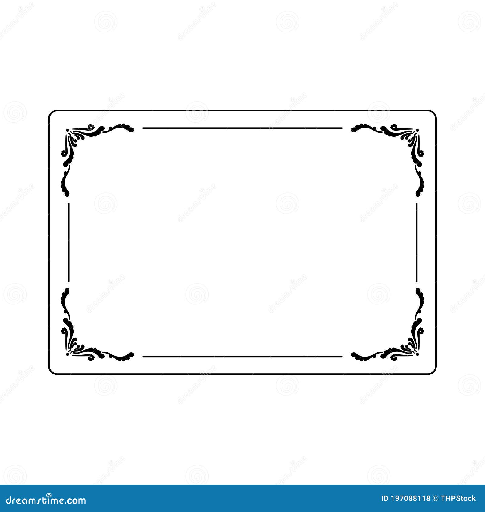 Elegant Filigree Border Vector Stock Vector - Illustration of fancy ...