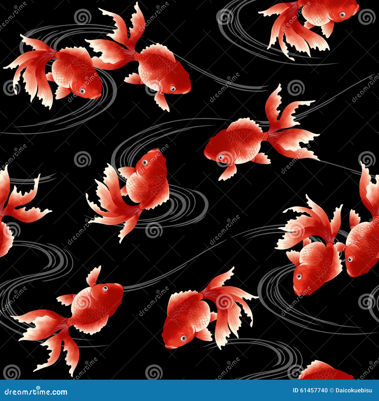 Elegant fish pattern stock illustration. Illustration of freshwater ...