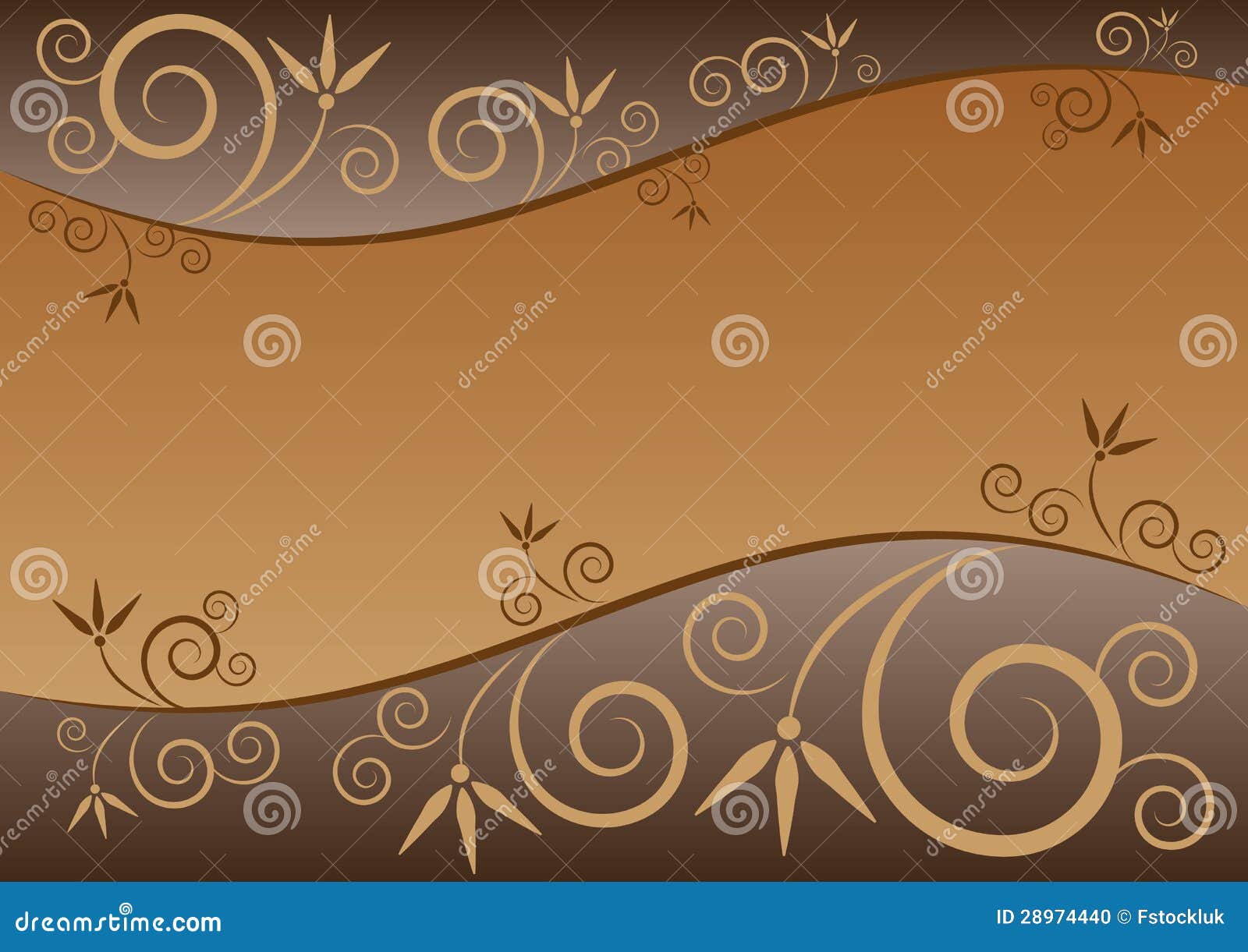 Elegant Floral Background In Horizontal Stock Vector - Illustration of ...