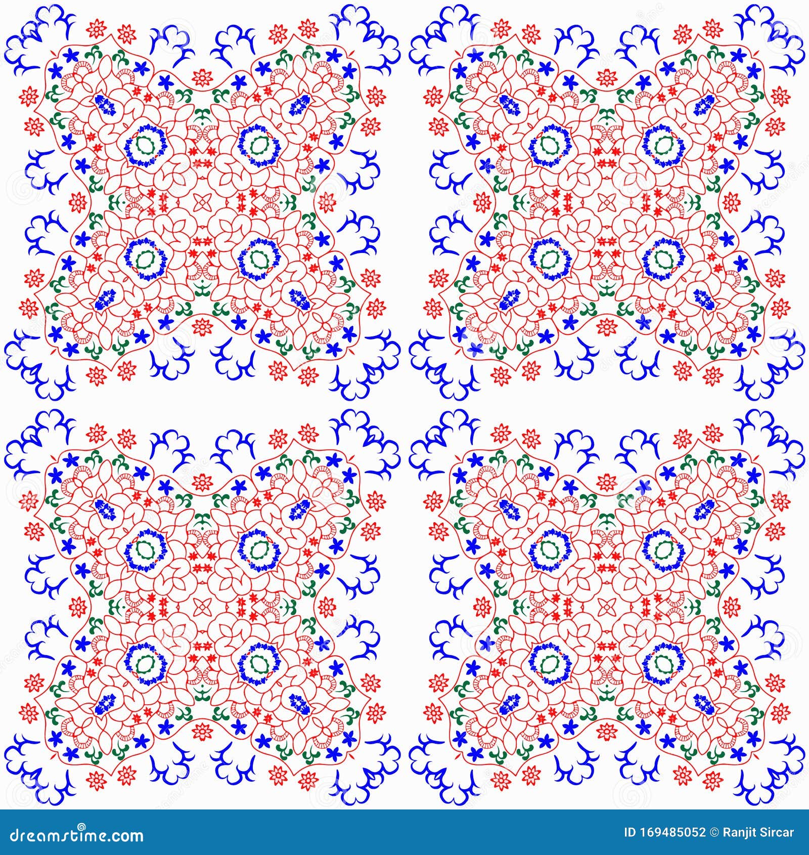 Elegant Floral Digital Design 3A Stock Vector - Illustration of digital ...