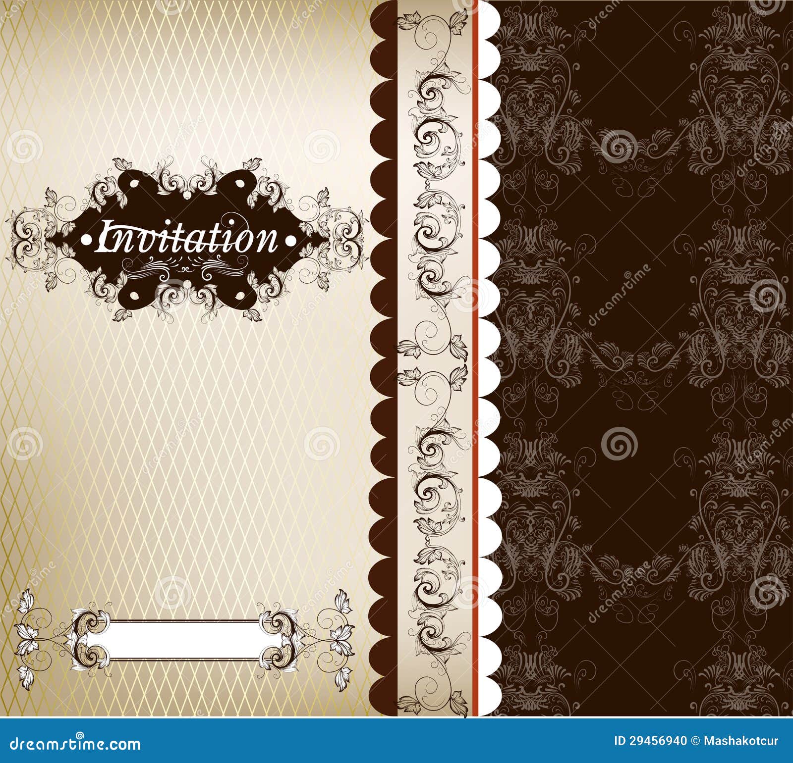 Elegant Floral Invitation Card or Menu Design Stock Vector ...