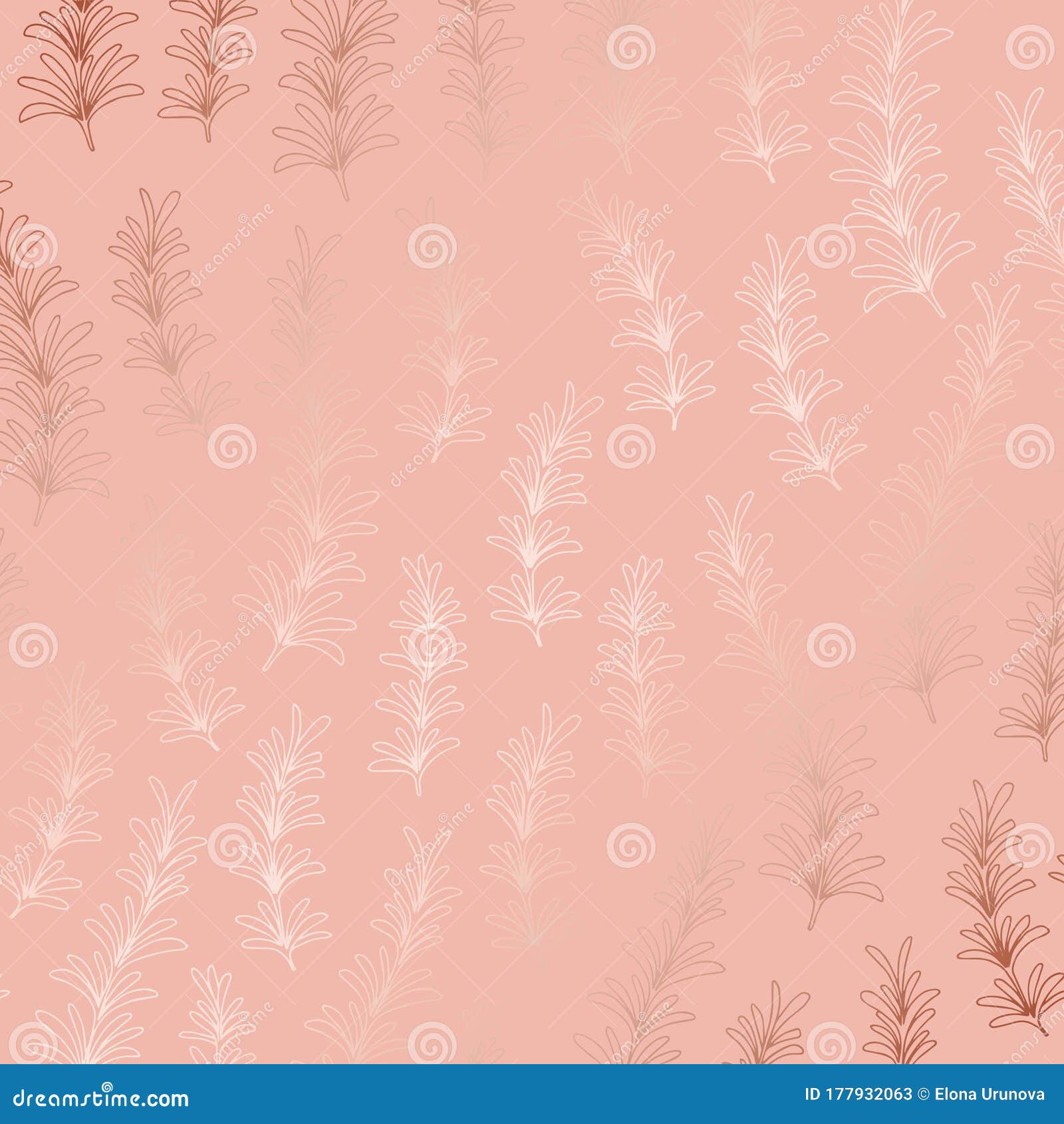 Elegant Floral Pattern. Rose Gold Stock Vector - Illustration of ...