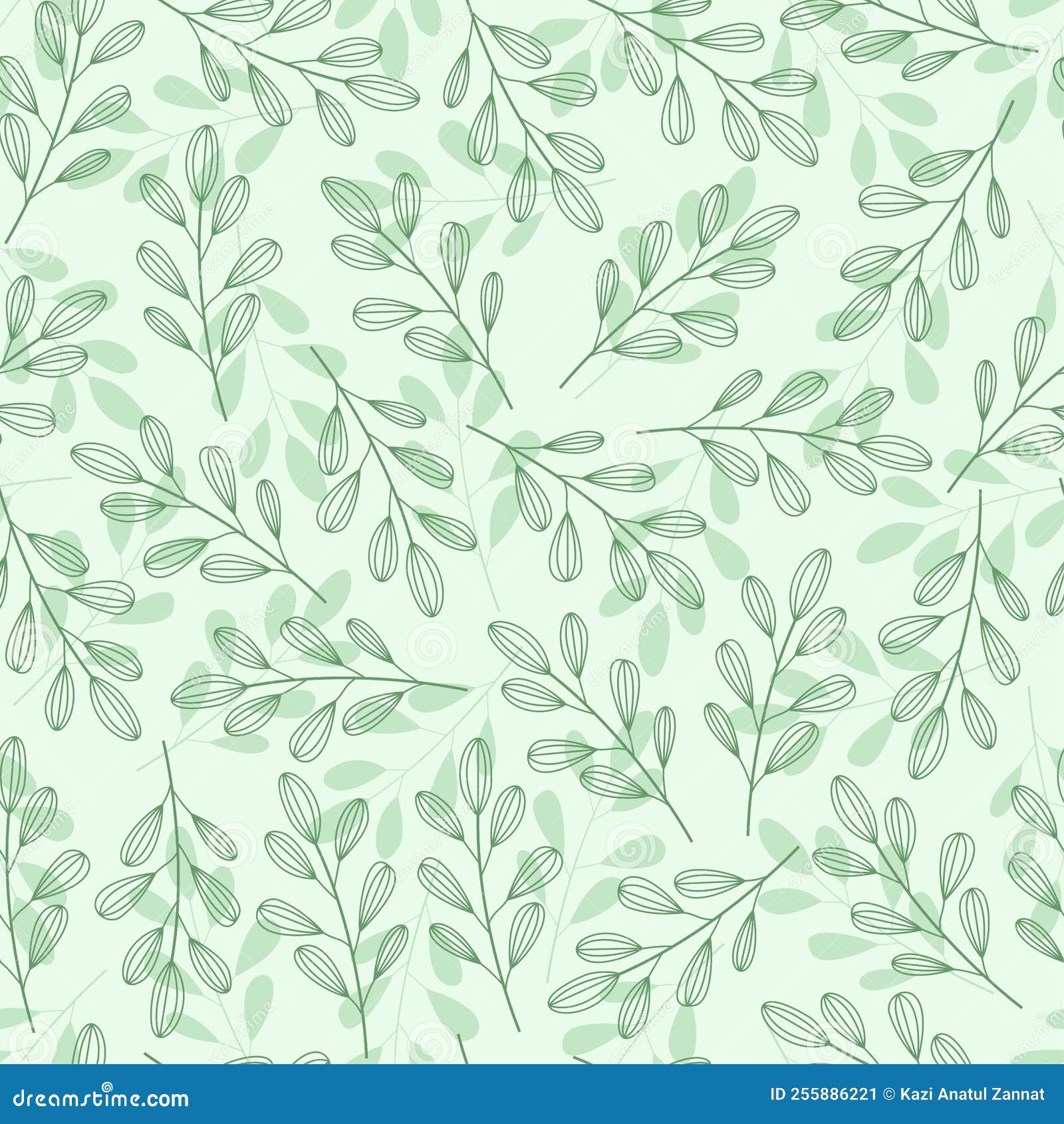 Elegant Floral Seamless Pattern of Abstract Branches. Repeat Texture ...