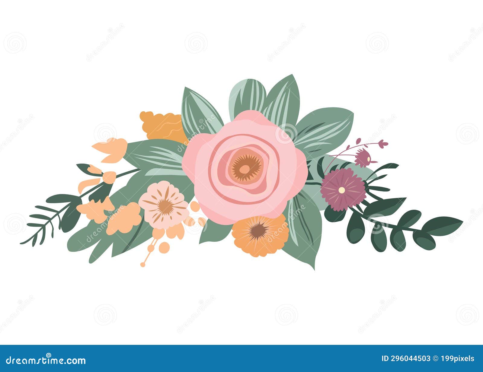 Elegant Floral Vector For Wedding Invitation Card Stock Vector