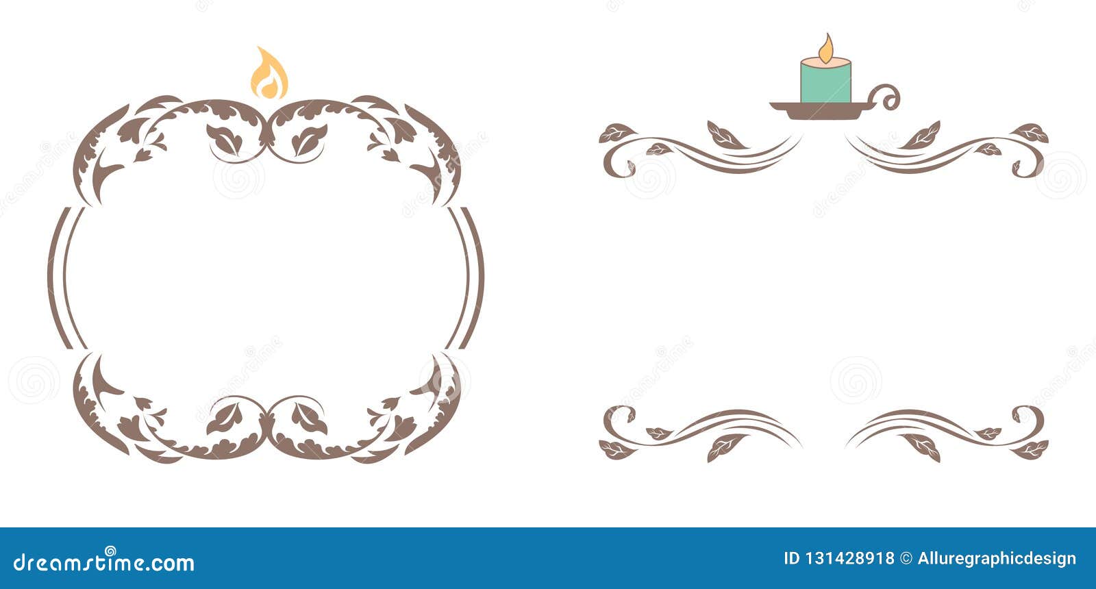 Elegant Candle Frames stock illustration. Illustration of sketch ...