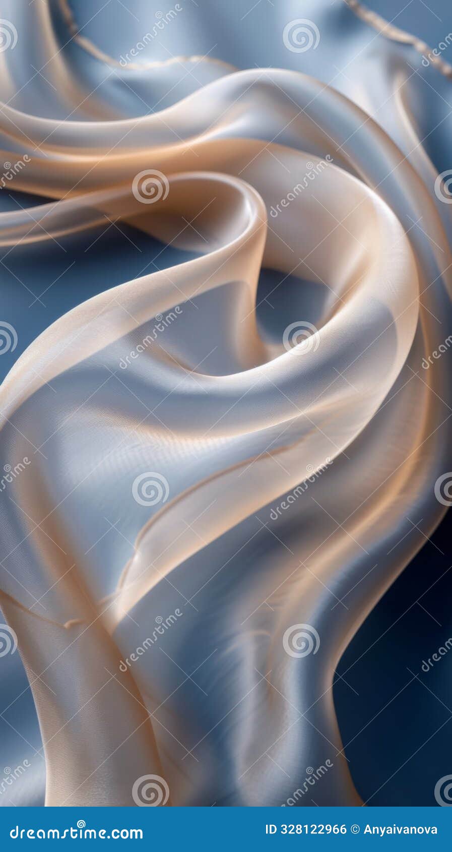 Elegant Flow of Sheer Fabric: Smooth Ripples and Soft Textures in ...