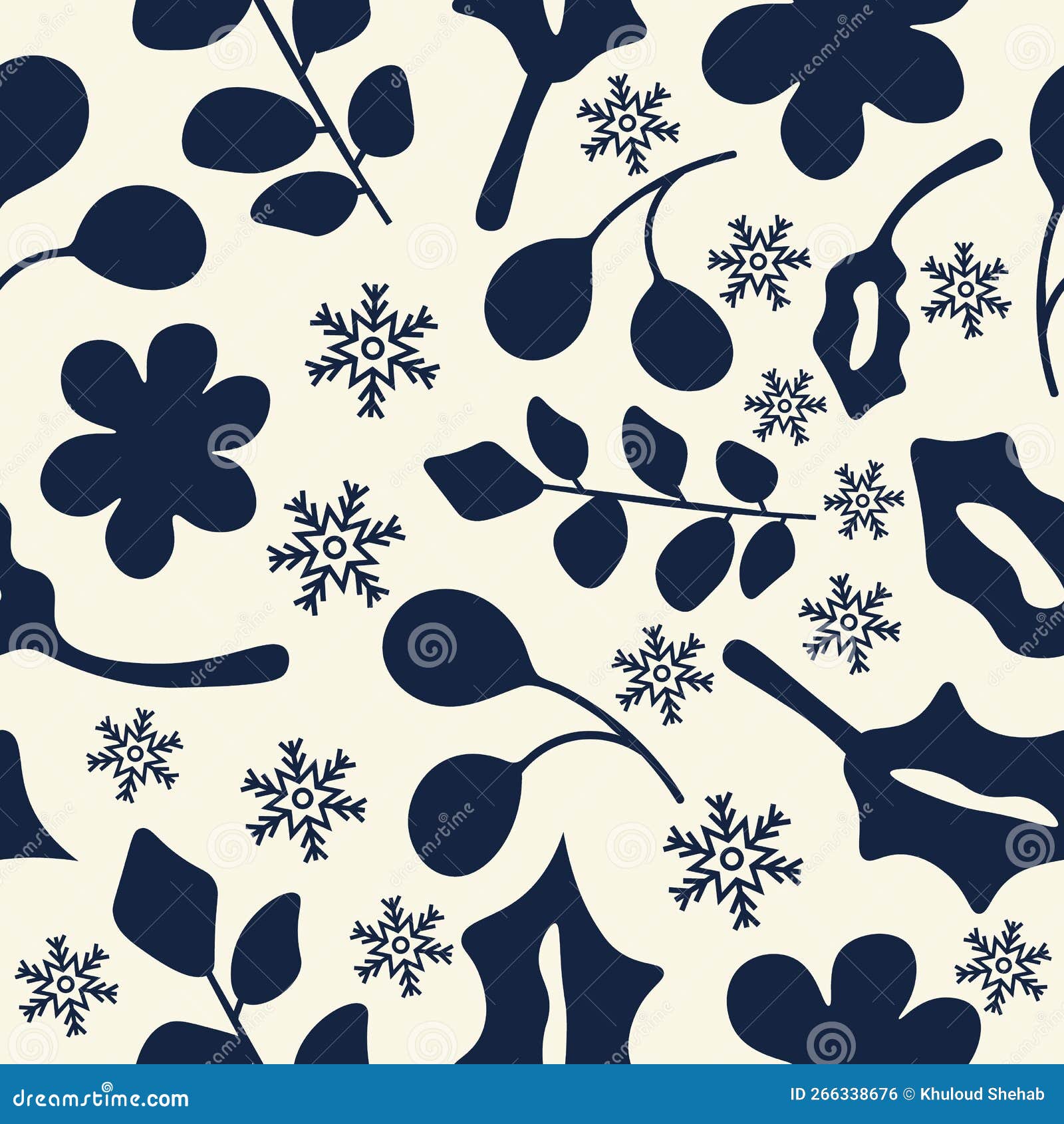 Elegant Flower and Leaf Vector Repeat Pattern Stock Vector ...