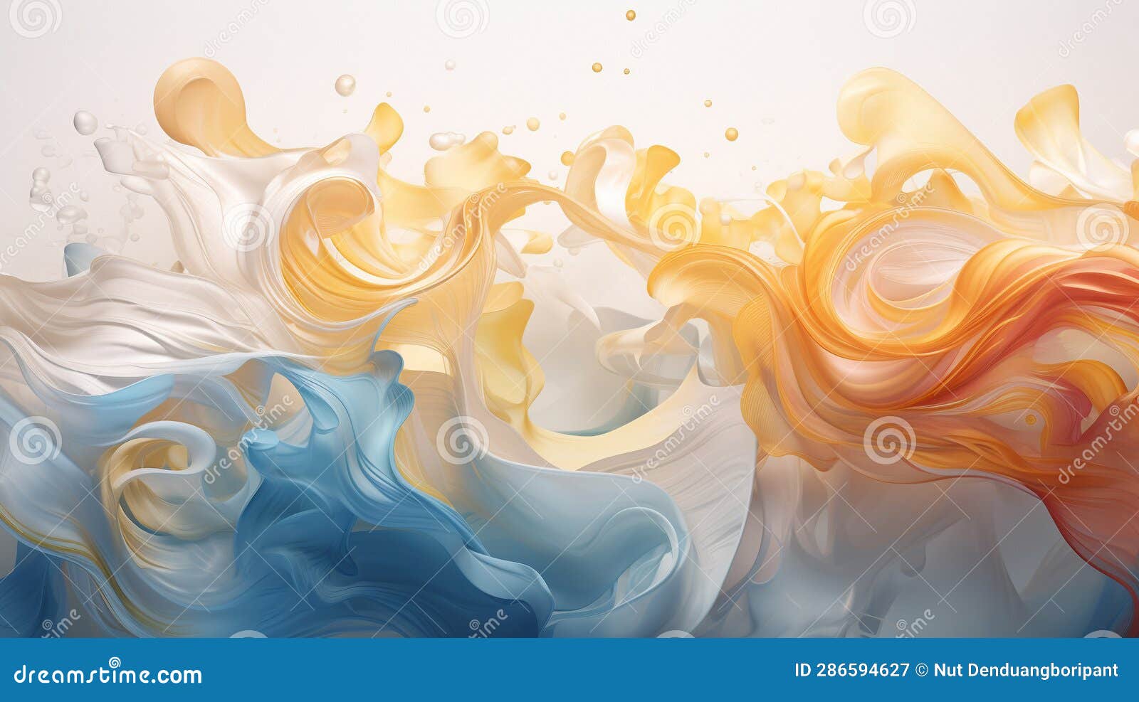 Elegant Fluid Dynamics: Graceful Merging of Liquid Elements Stock ...