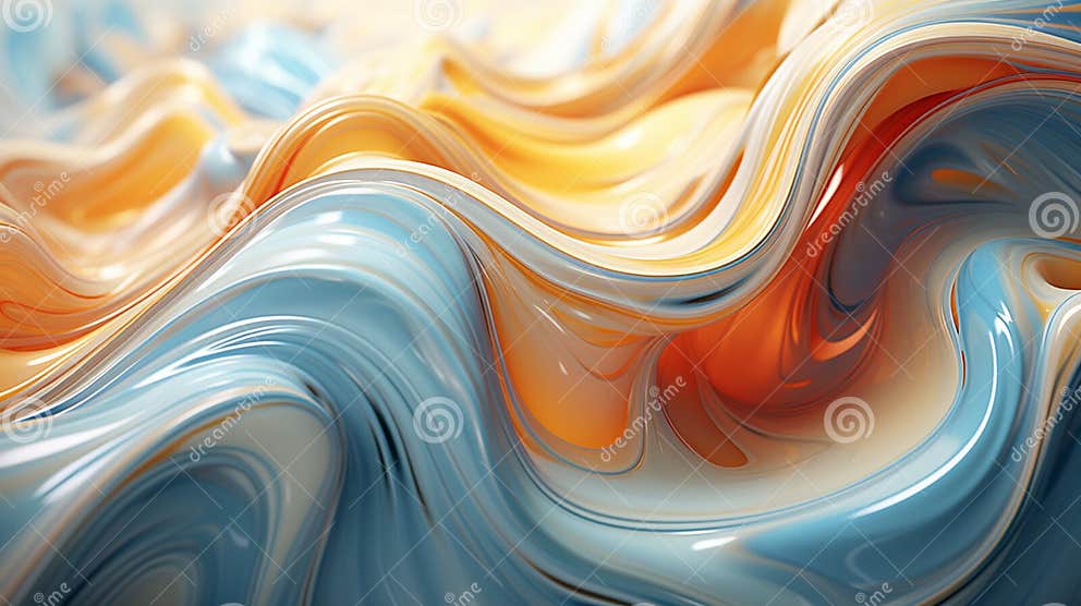Elegant Fluid Dynamics: Graceful Merging of Liquid Elements Stock ...