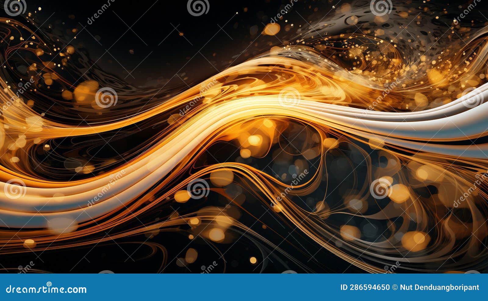 Elegant Fluid Dynamics: Graceful Merging of Liquid Elements Stock Photo ...