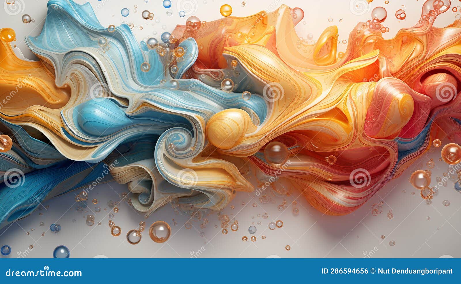 Elegant Fluid Dynamics: Graceful Merging of Liquid Elements Stock ...