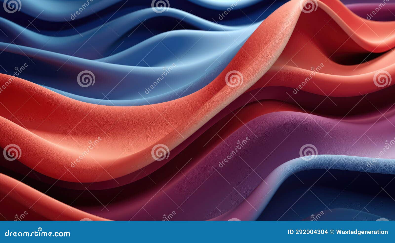 Elegant Fluttering of Red and Blue, a Dynamic Textile Dance Stock Illustration - Illustration of ...