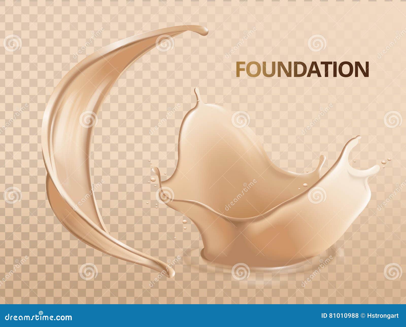 Elegant foundation effects stock illustration. Illustration of product ...