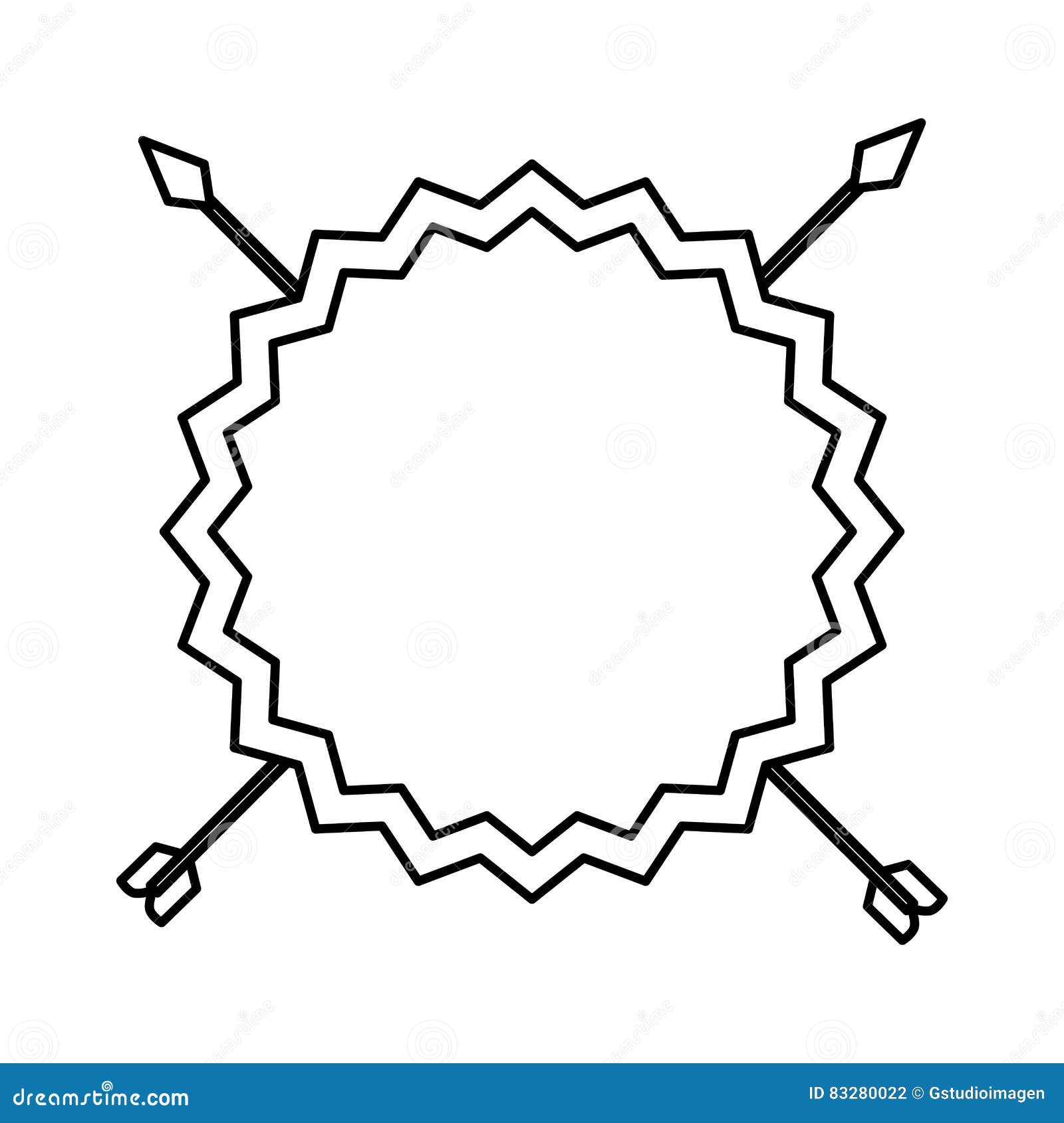 Elegant frame with arrows stock illustration. Illustration of beautiful ...