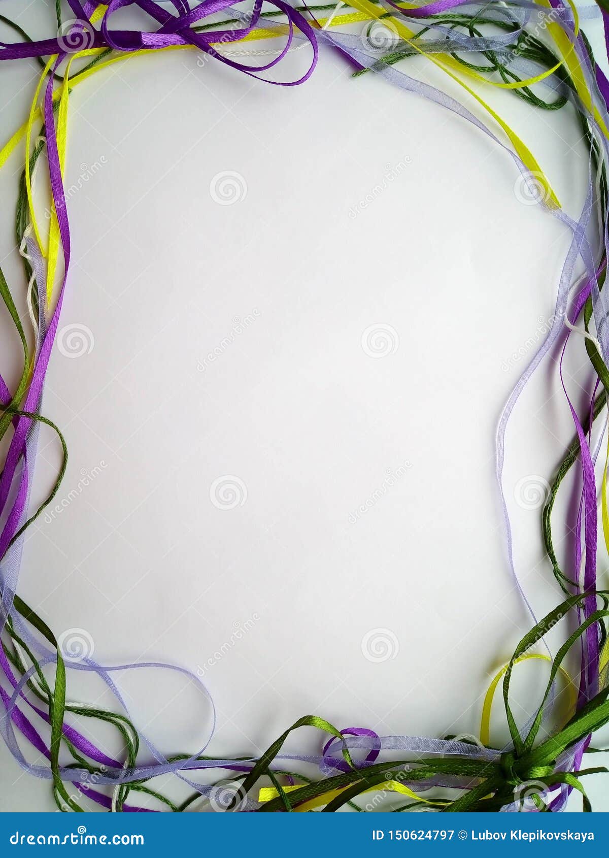 Elegant Frame of Colored Ribbons Stock Image - Image of emblem, modern ...