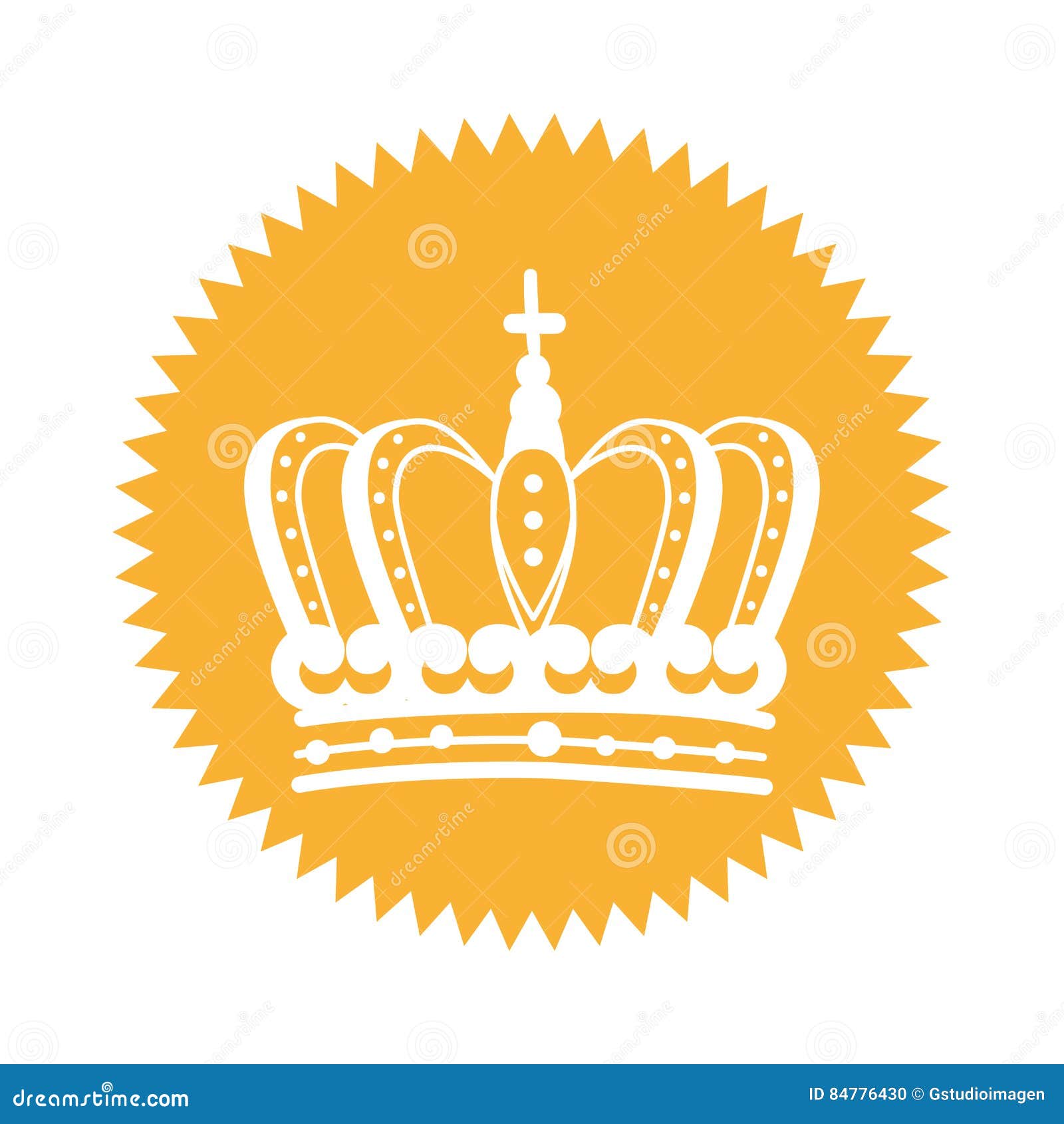 Elegant frame with crown stock illustration. Illustration of elegance ...