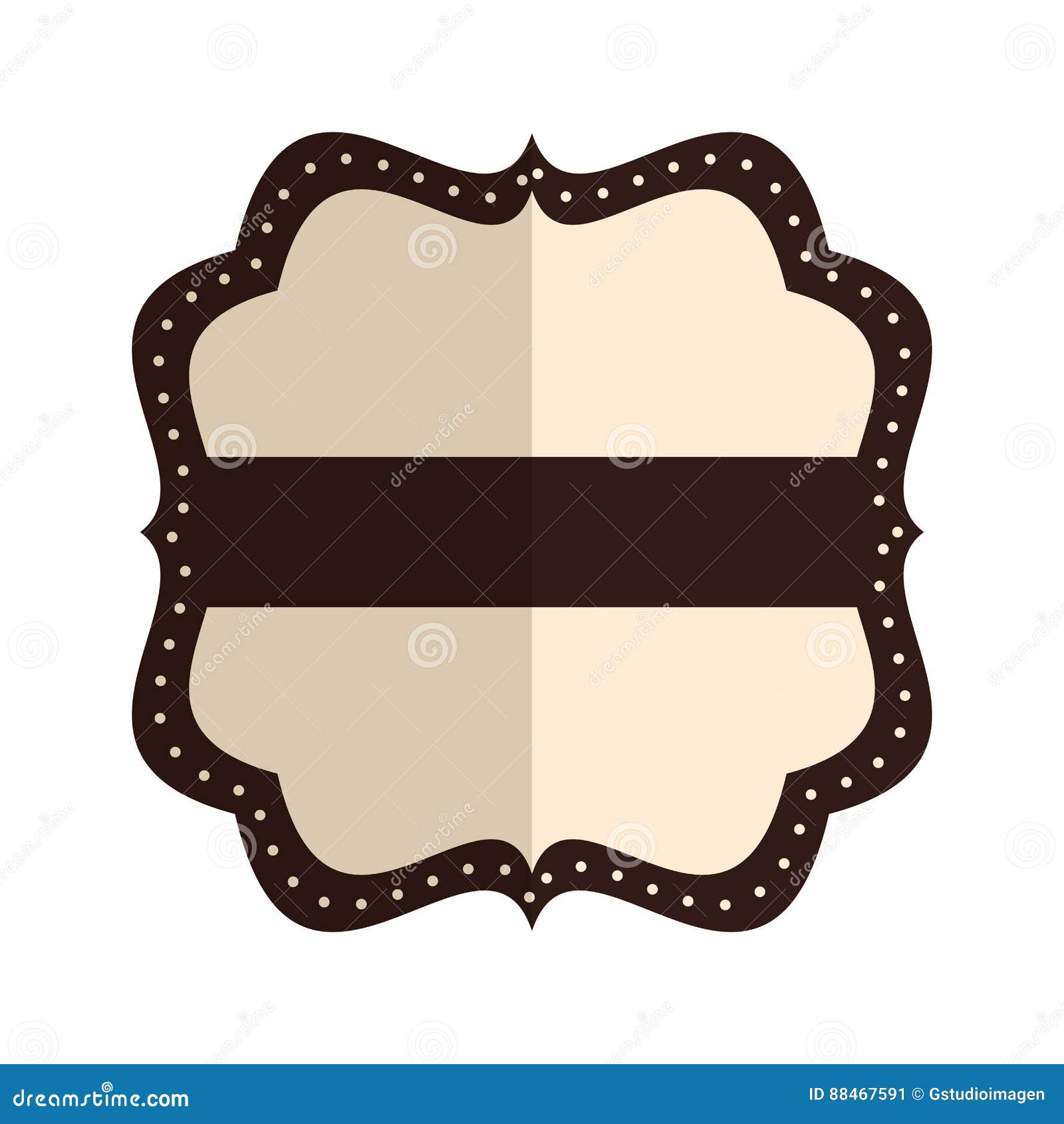 Elegant frame emblem icon stock vector. Illustration of banner - 88467591