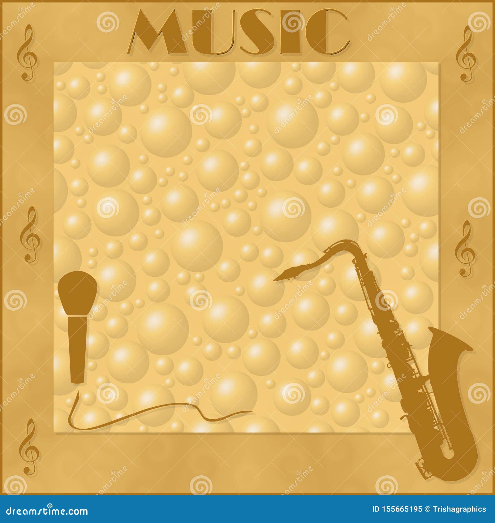 Elegant Frame with Musical Instruments Stock Illustration ...