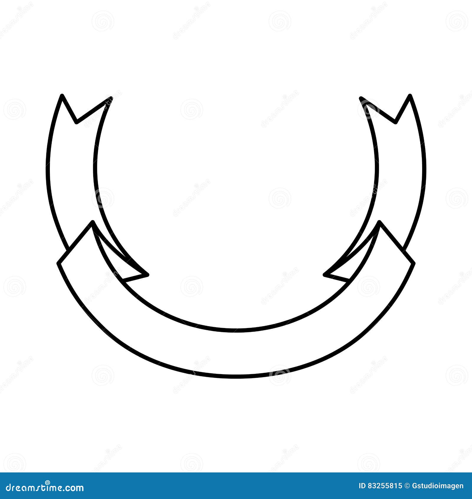 Elegant frame with ribbon stock illustration. Illustration of ornate ...