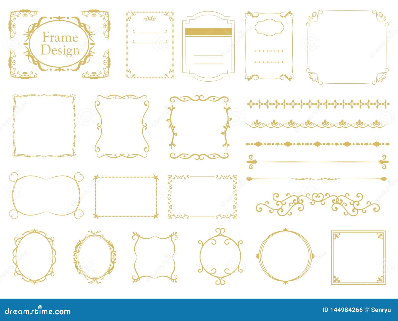 Elegant frame set stock vector. Illustration of stylish - 144984266