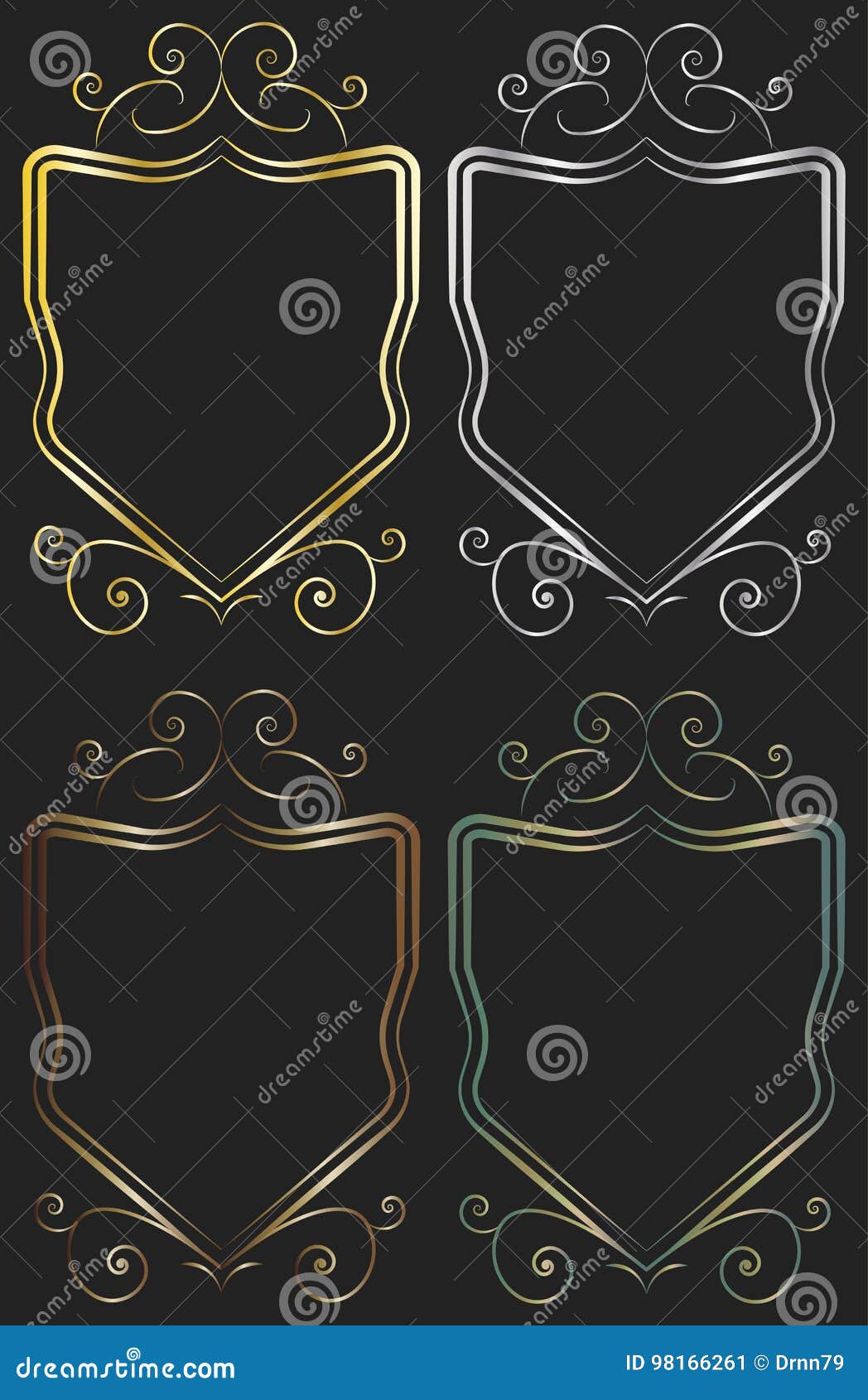 Elegant Frame Set stock illustration. Illustration of product - 98166261