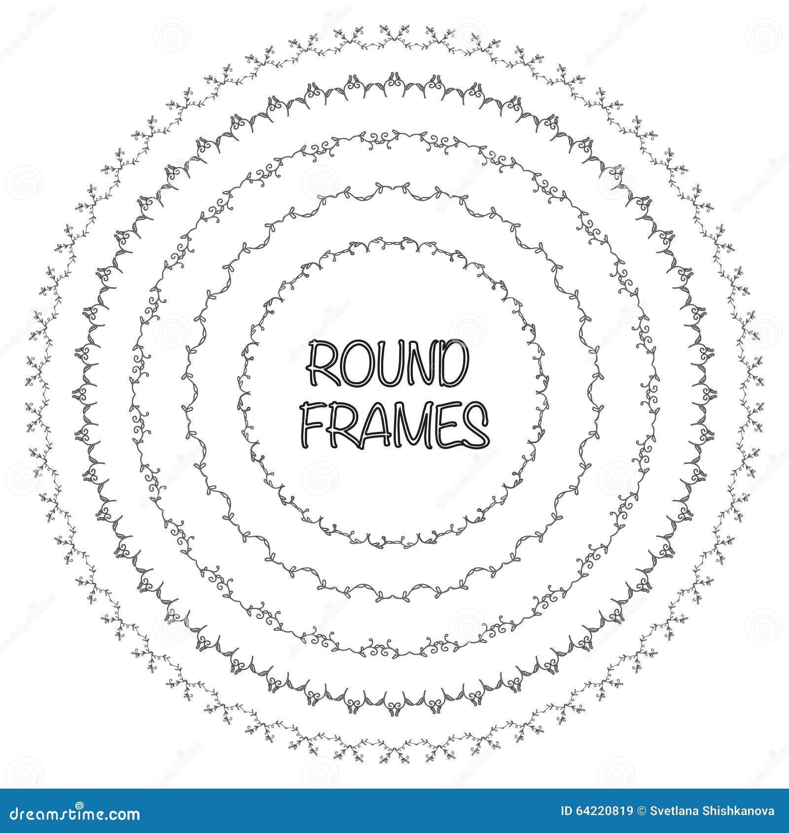 Elegant Frame Templates. Borders Design. Round Frames Set Stock Vector ...