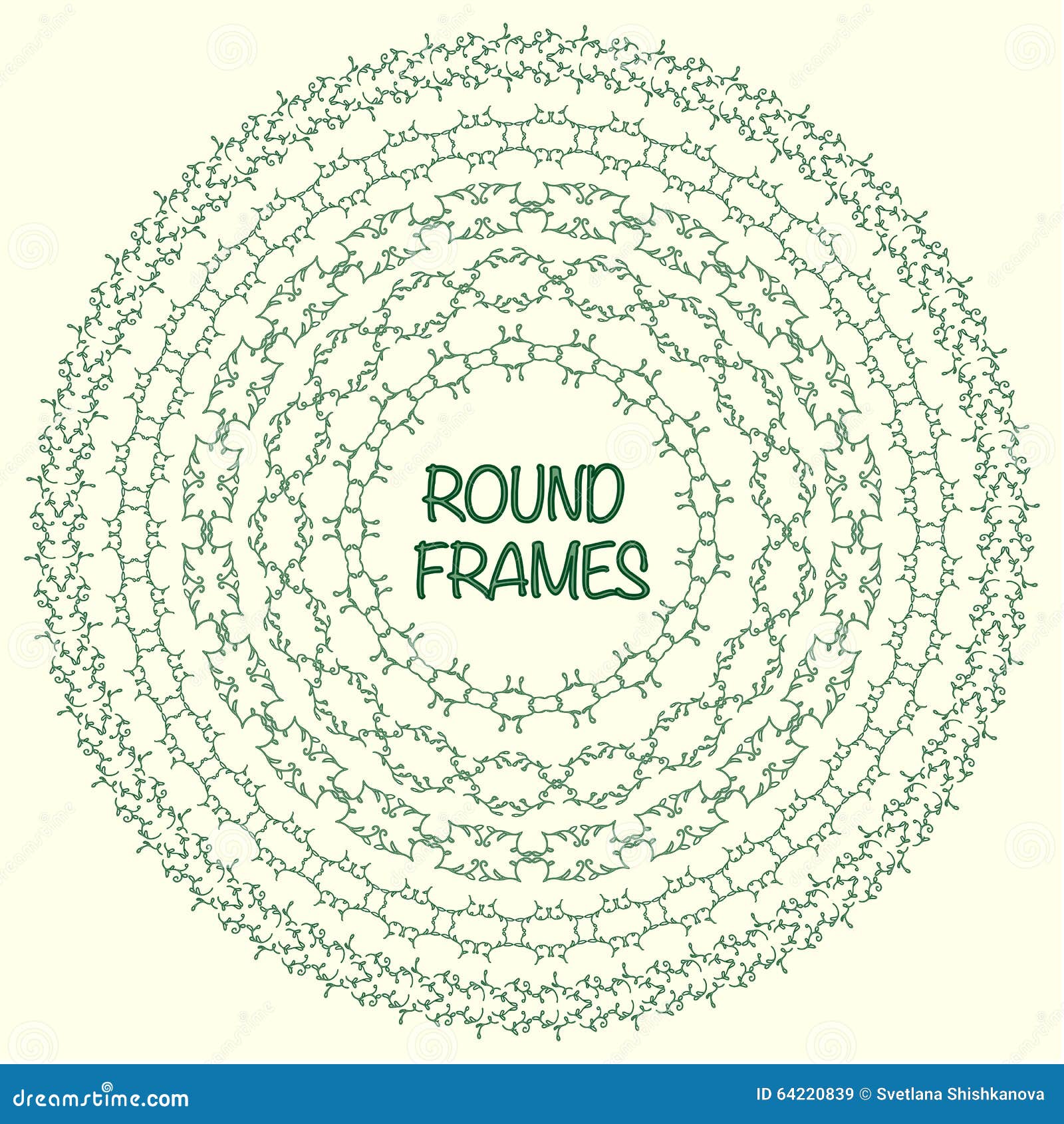 Elegant Frame Templates. Borders Design. Round Frames Set Stock Vector ...
