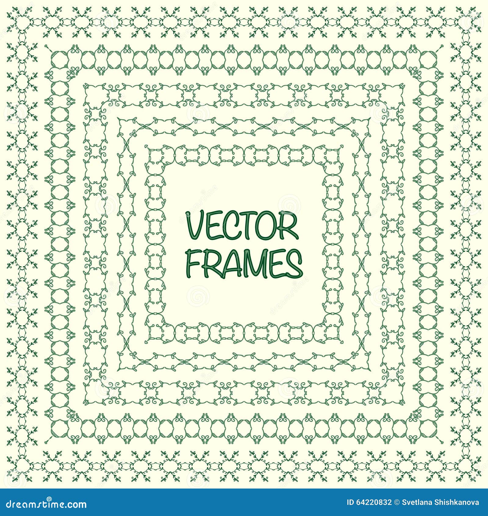 Elegant Frame Templates. Borders Design. Square Frames Set Stock Vector ...