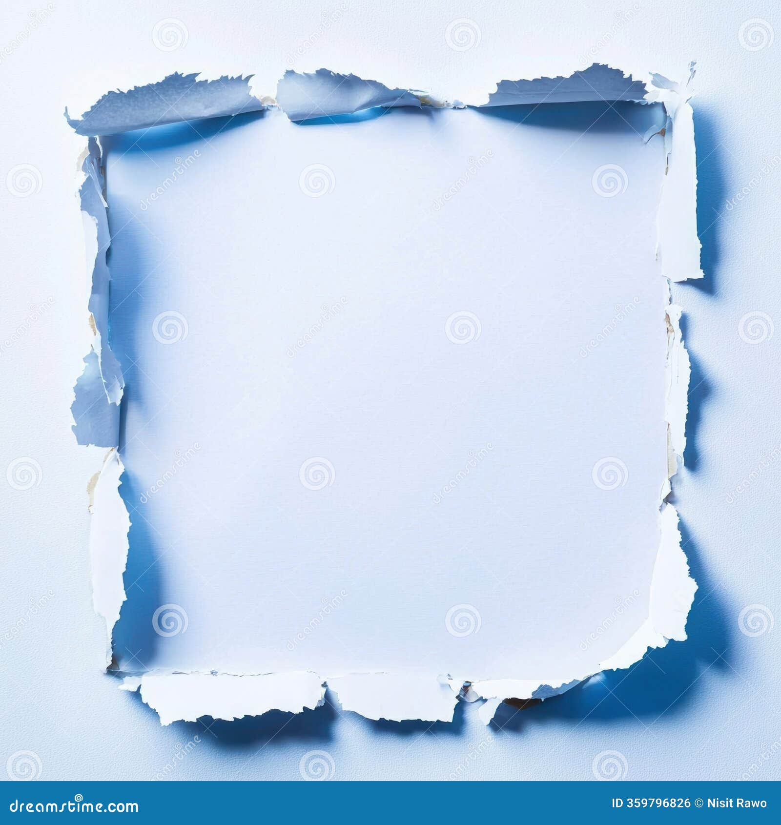 Elegant Frame of Torn Paper with Textures and Paper-Cut Style for ...