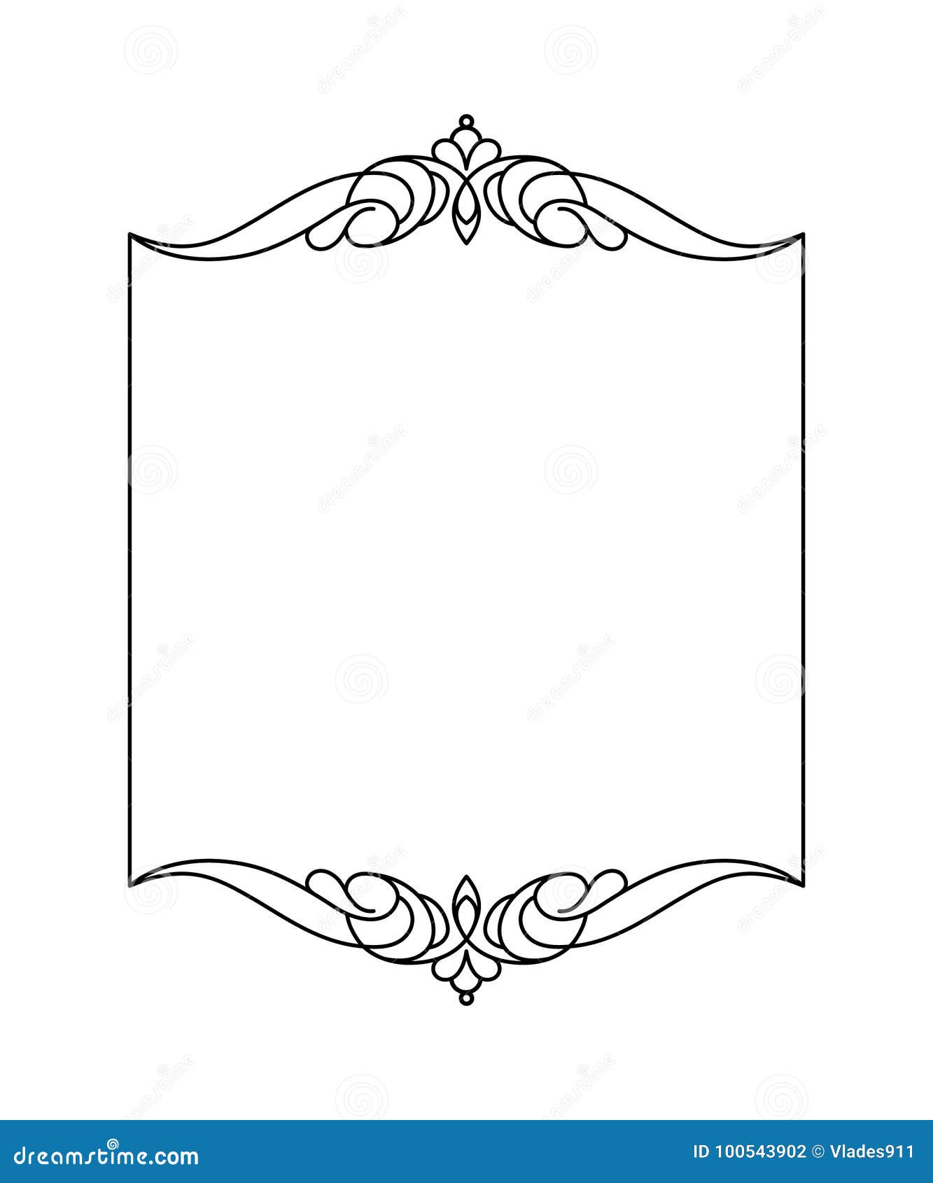 Elegant Frame.Vector Illustration. Black White. Stock Vector ...