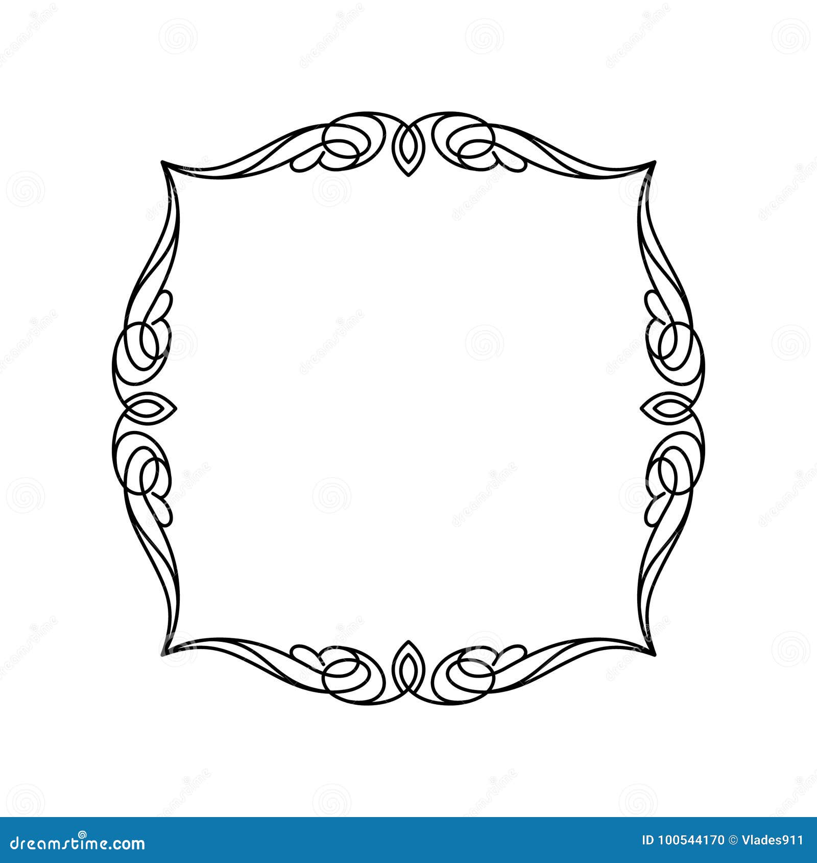 Elegant Frame.Vector Illustration. Black White. Stock Vector ...