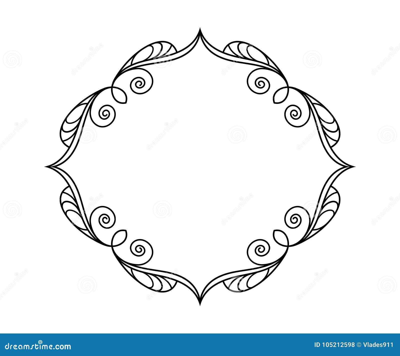 Elegant Frame.Vector Illustration. Black White. Stock Vector ...