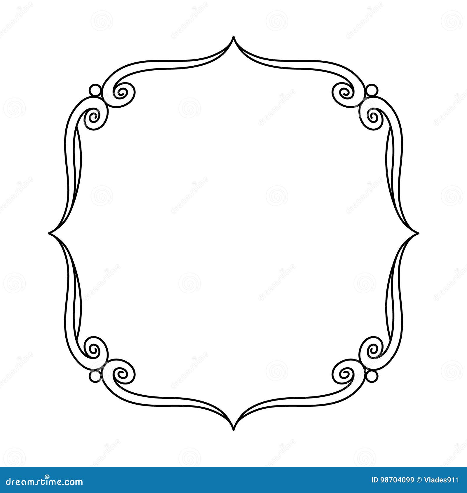 Elegant Frame.Vector Illustration. Black White. Stock Vector ...
