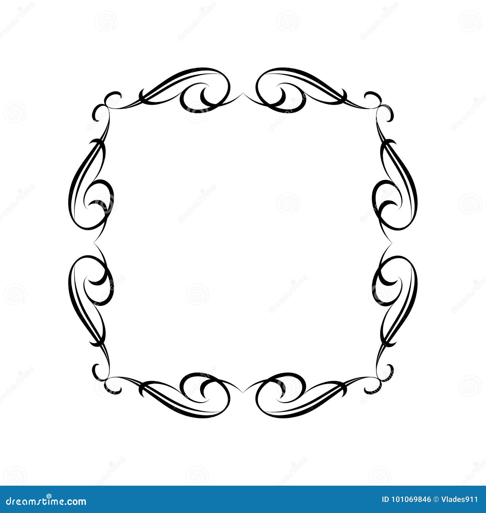 Elegant Frame.Vector Illustration. Black White. Stock Vector ...