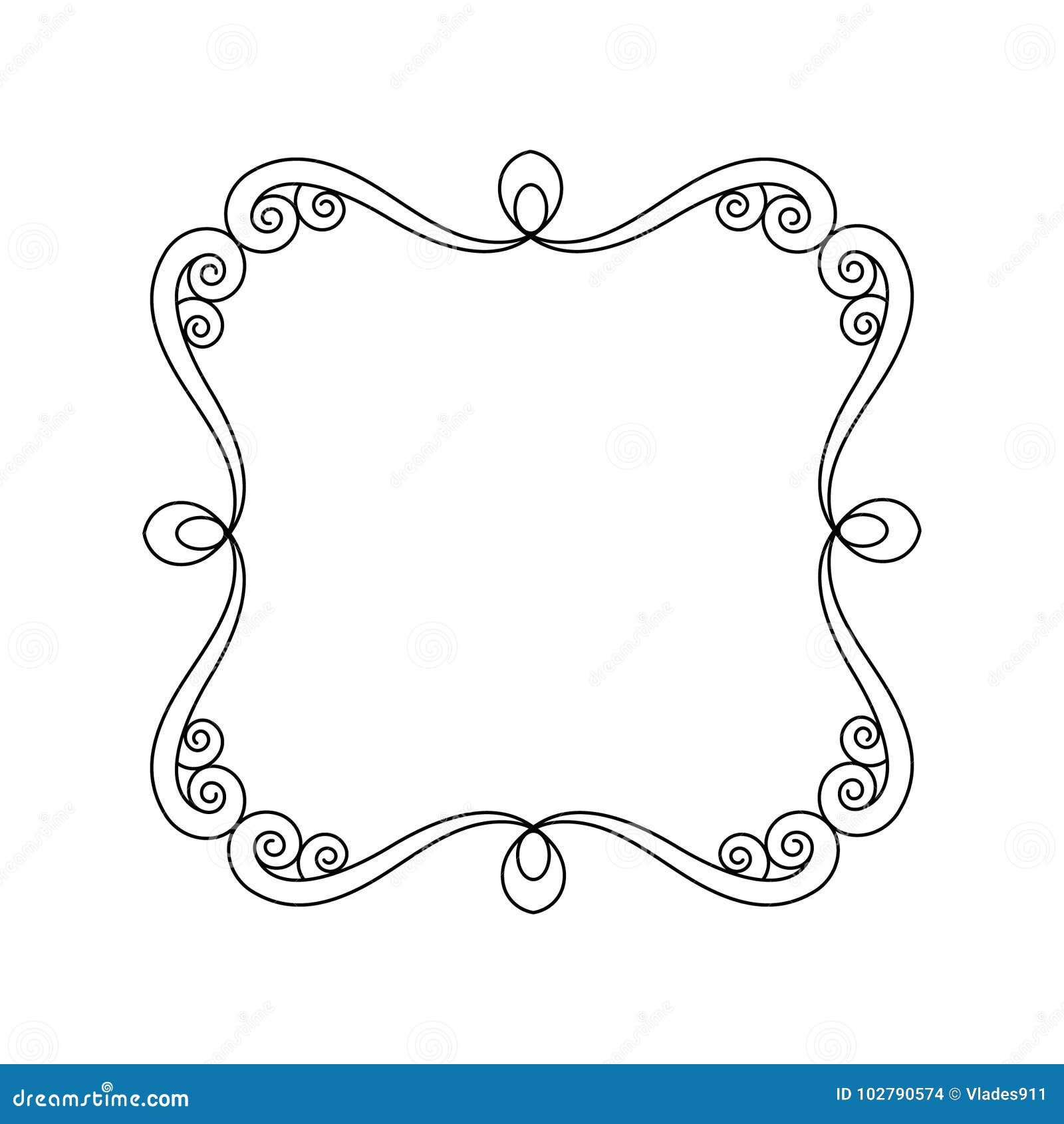 Elegant Frame.Vector Illustration. Black White. Stock Vector ...