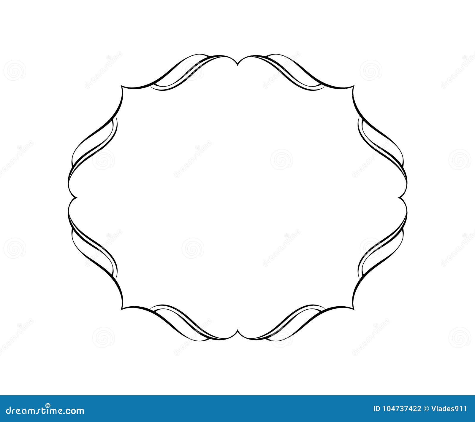 Elegant Frame.Vector Illustration. Black White. Stock Vector ...