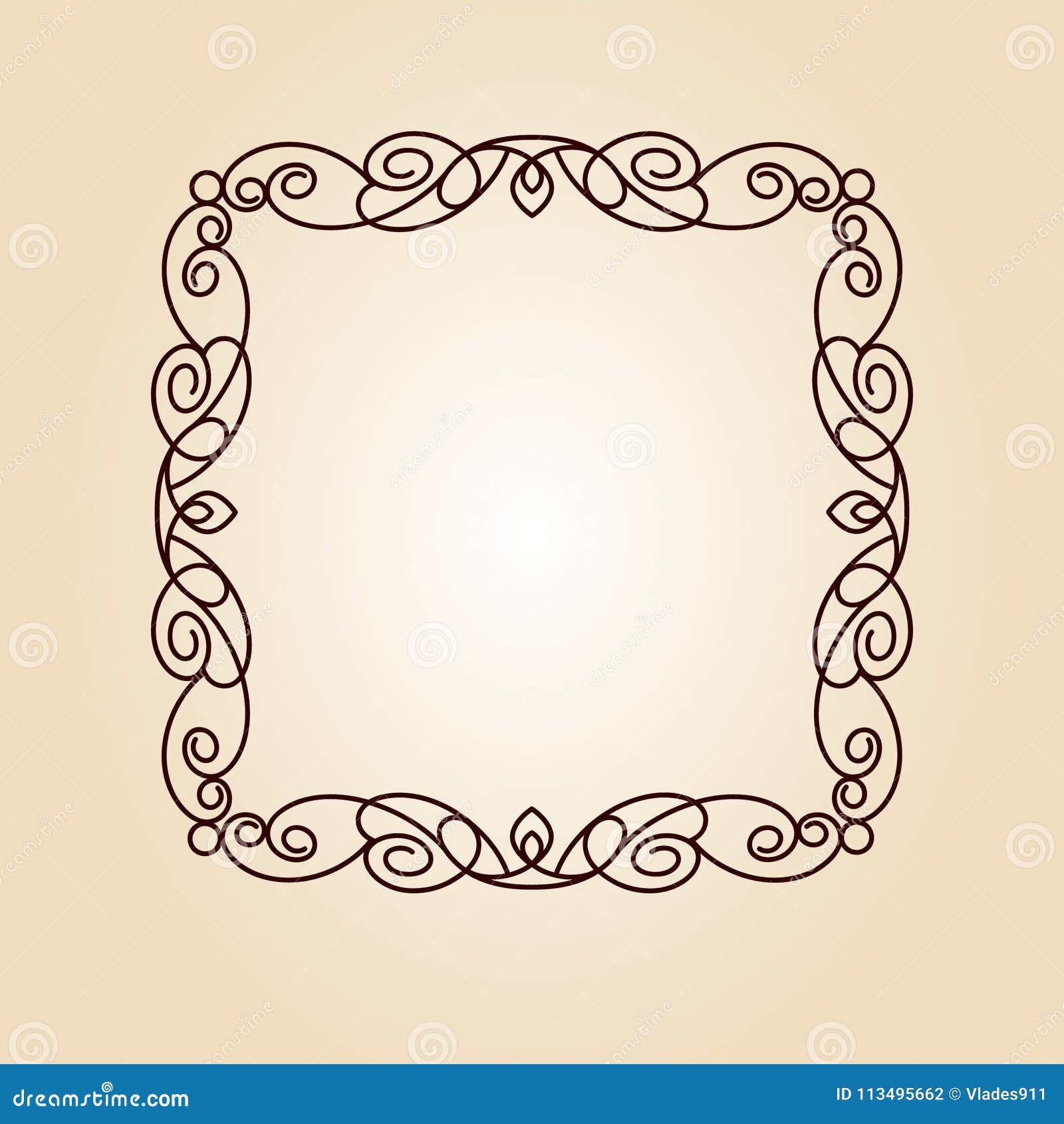 Elegant Frame.Vector Illustration.Brown Beige. Stock Vector ...