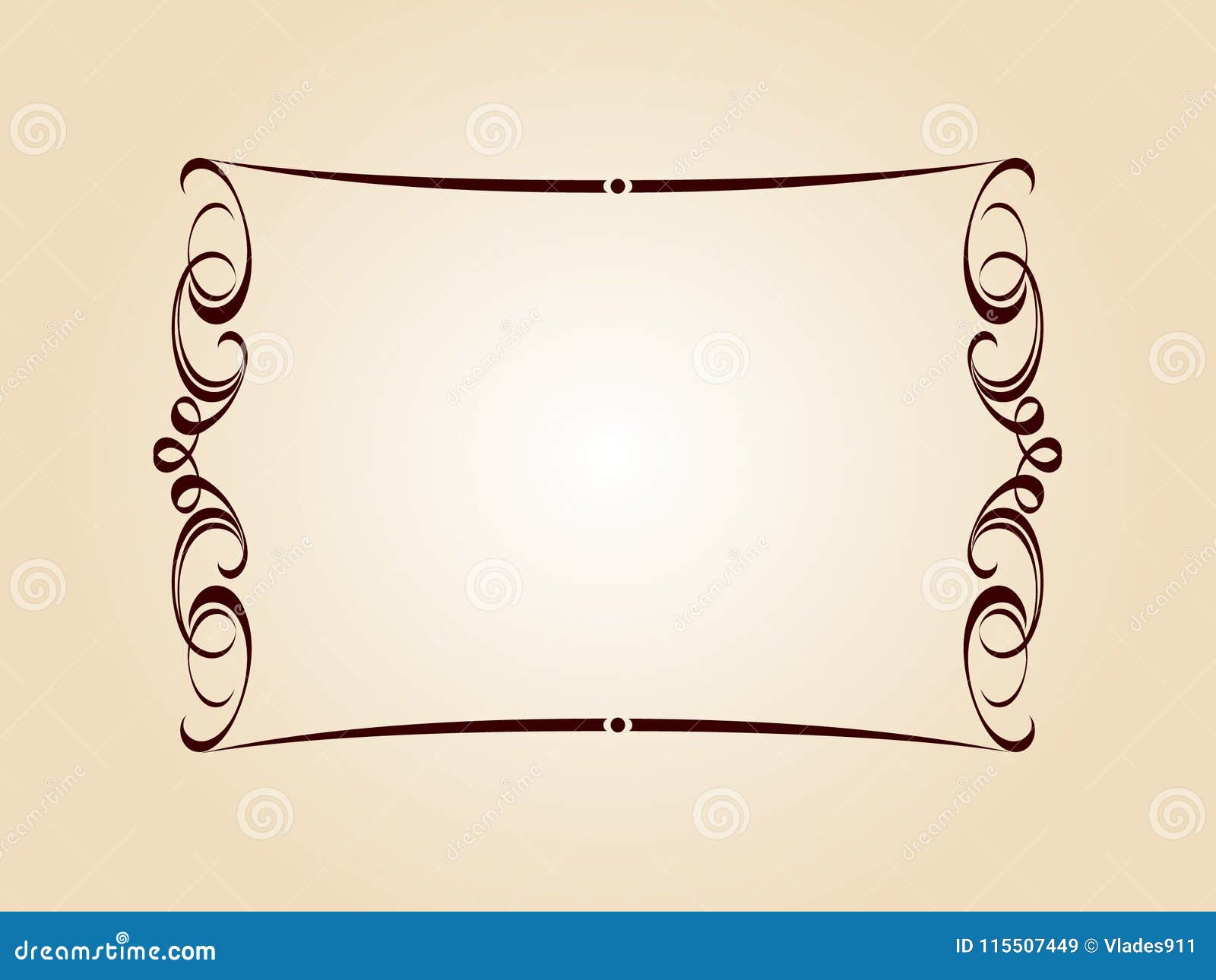 Elegant Frame.Vector Illustration.Brown Beige. Stock Vector ...