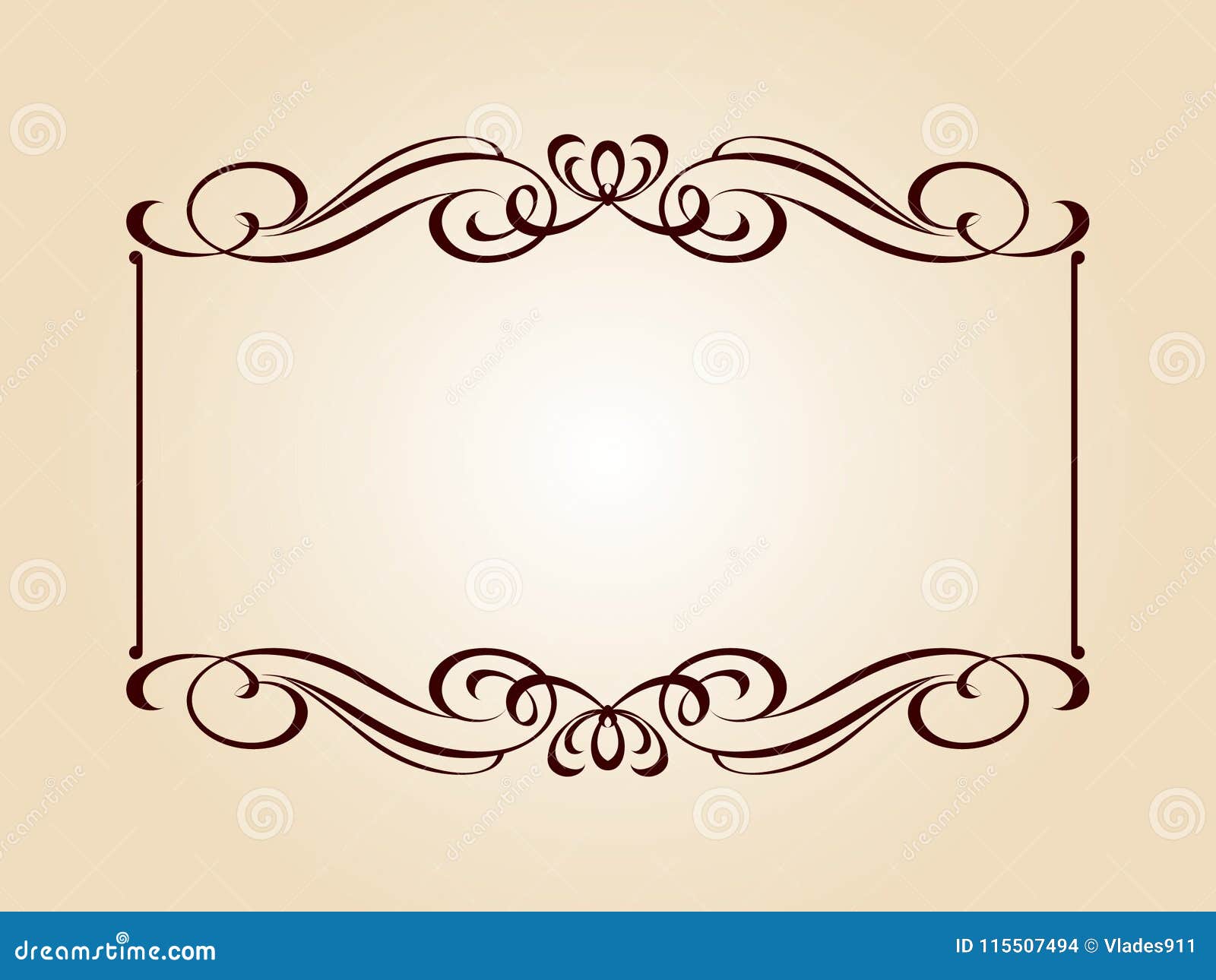 Elegant Frame.Vector Illustration.Brown Beige. Stock Vector ...