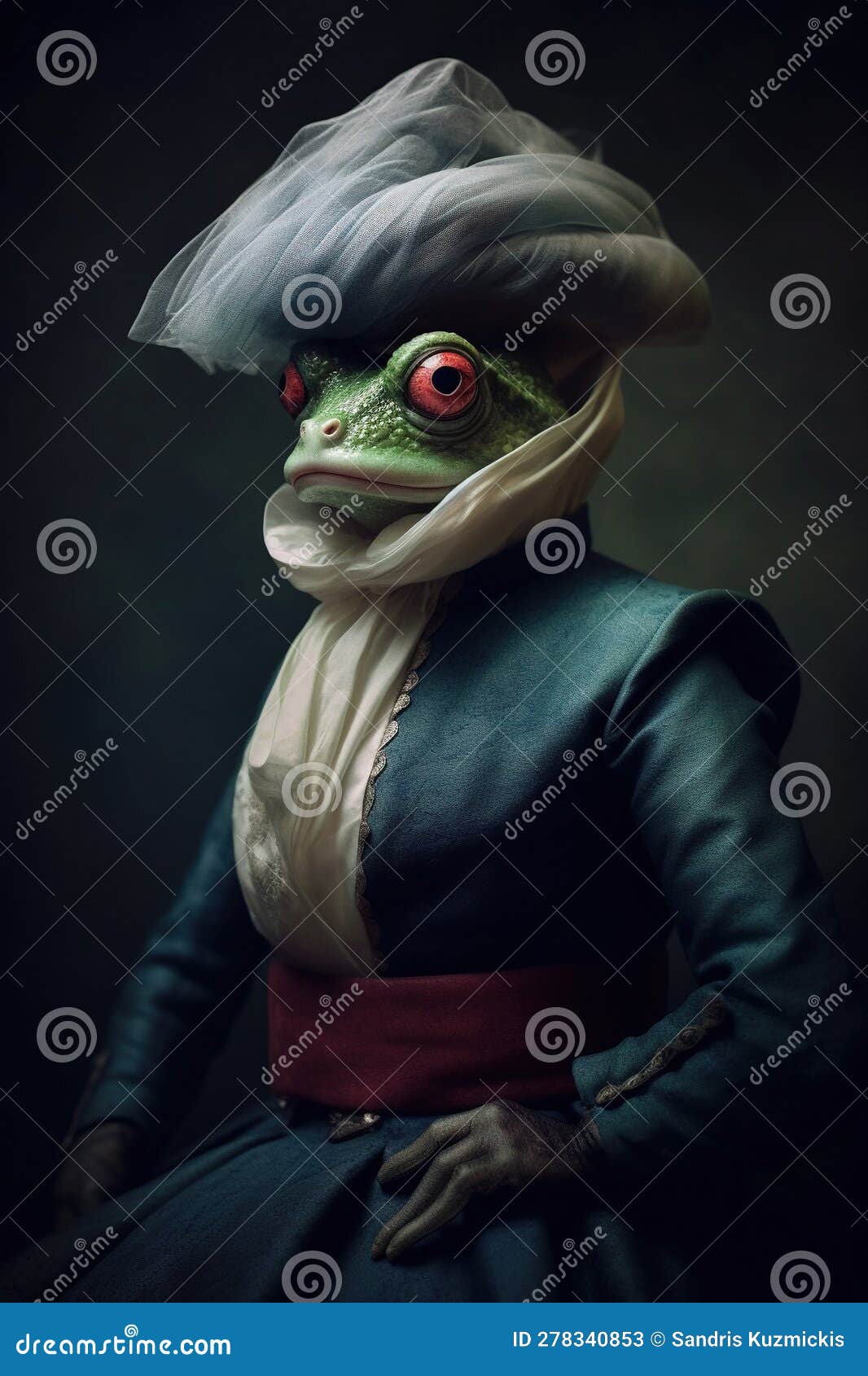 An Elegant Frog. Generative AI Stock Illustration - Illustration of ...