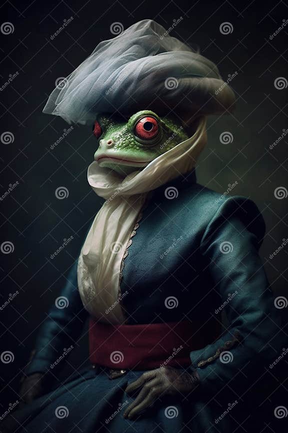 An Elegant Frog. Generative AI Stock Illustration - Illustration of ...