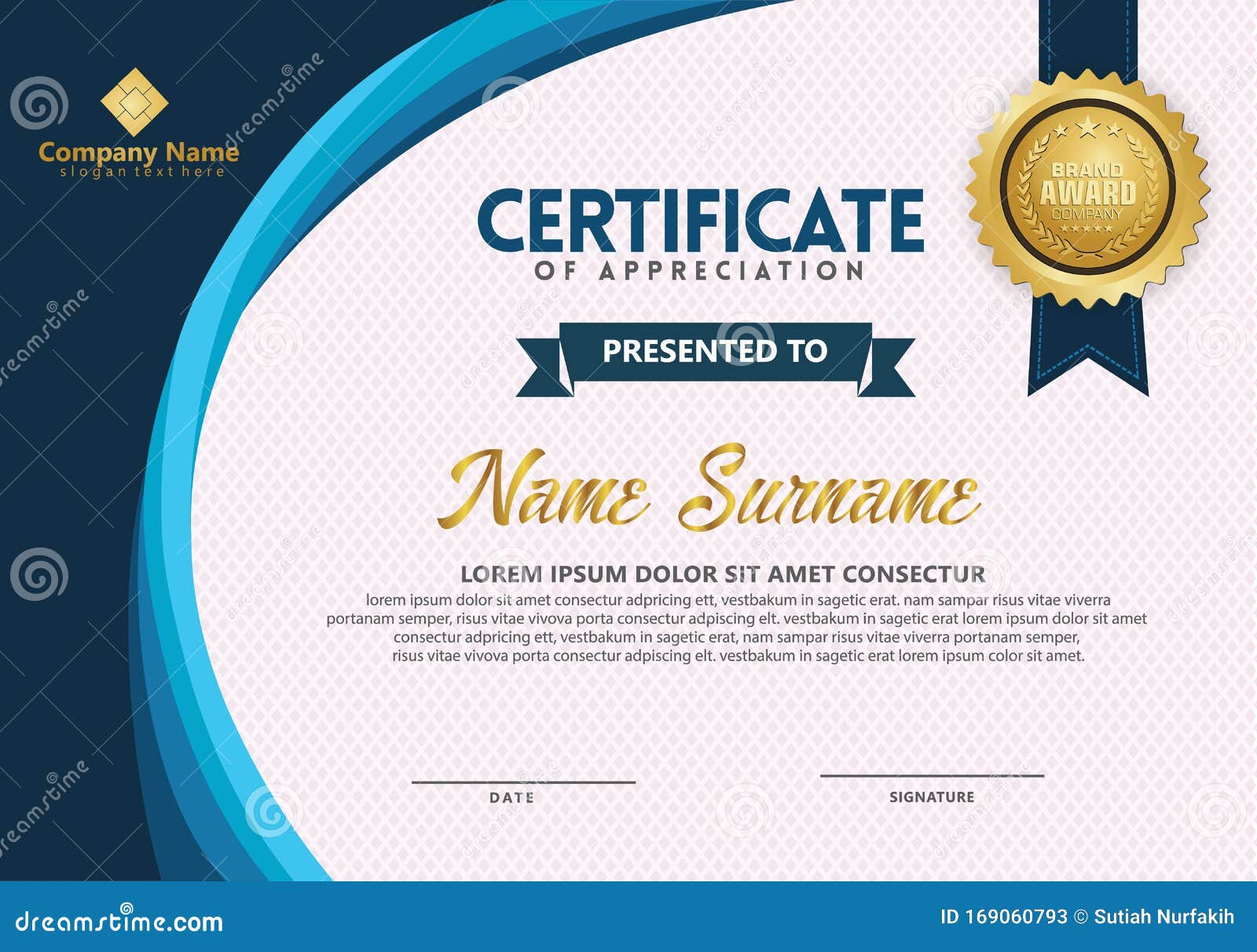 Modern Certificate Triangle Background Frame Design Vector Illustration ...