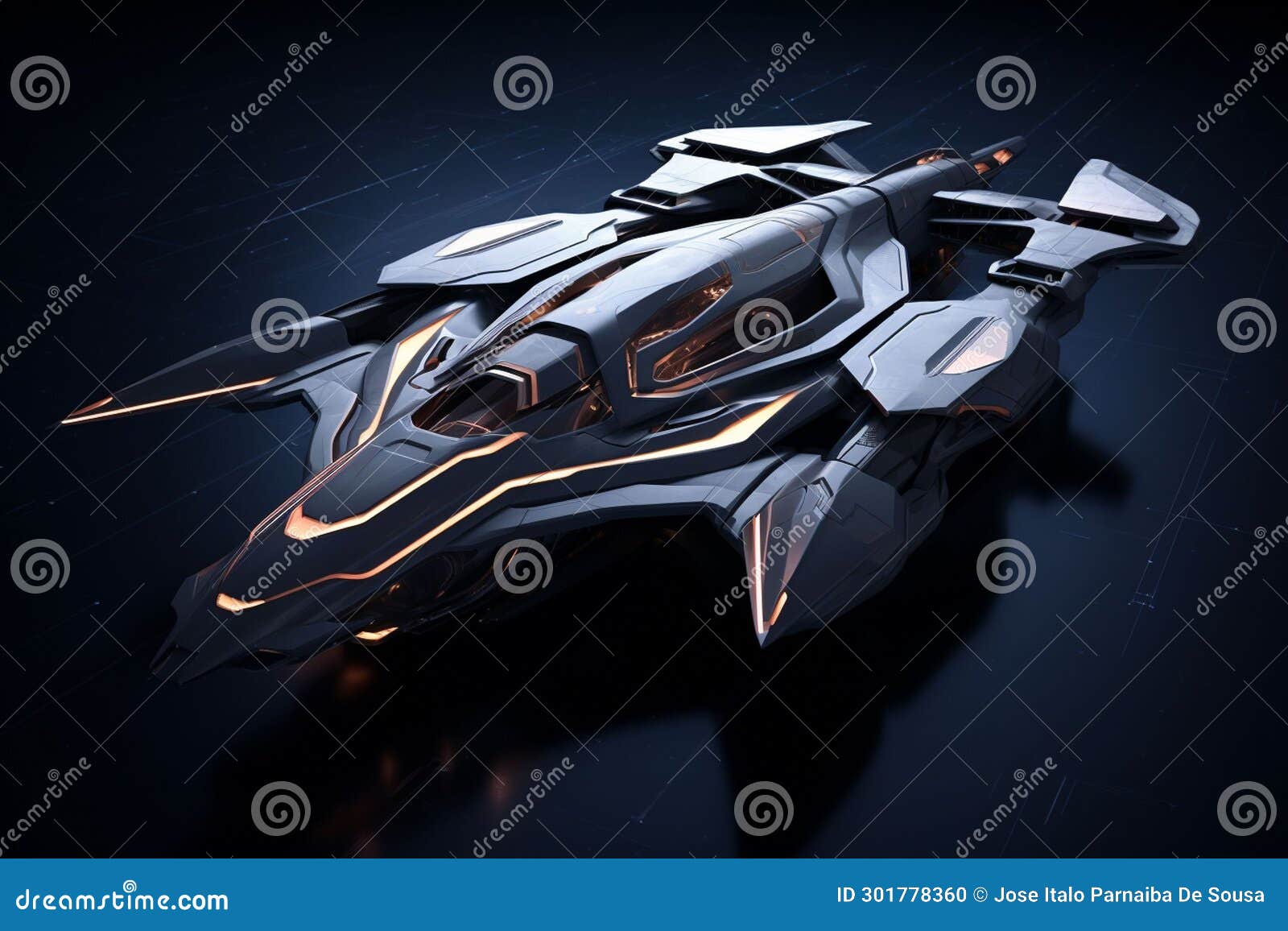 Elegant And Futuristic Starship Design With Stock Photography ...