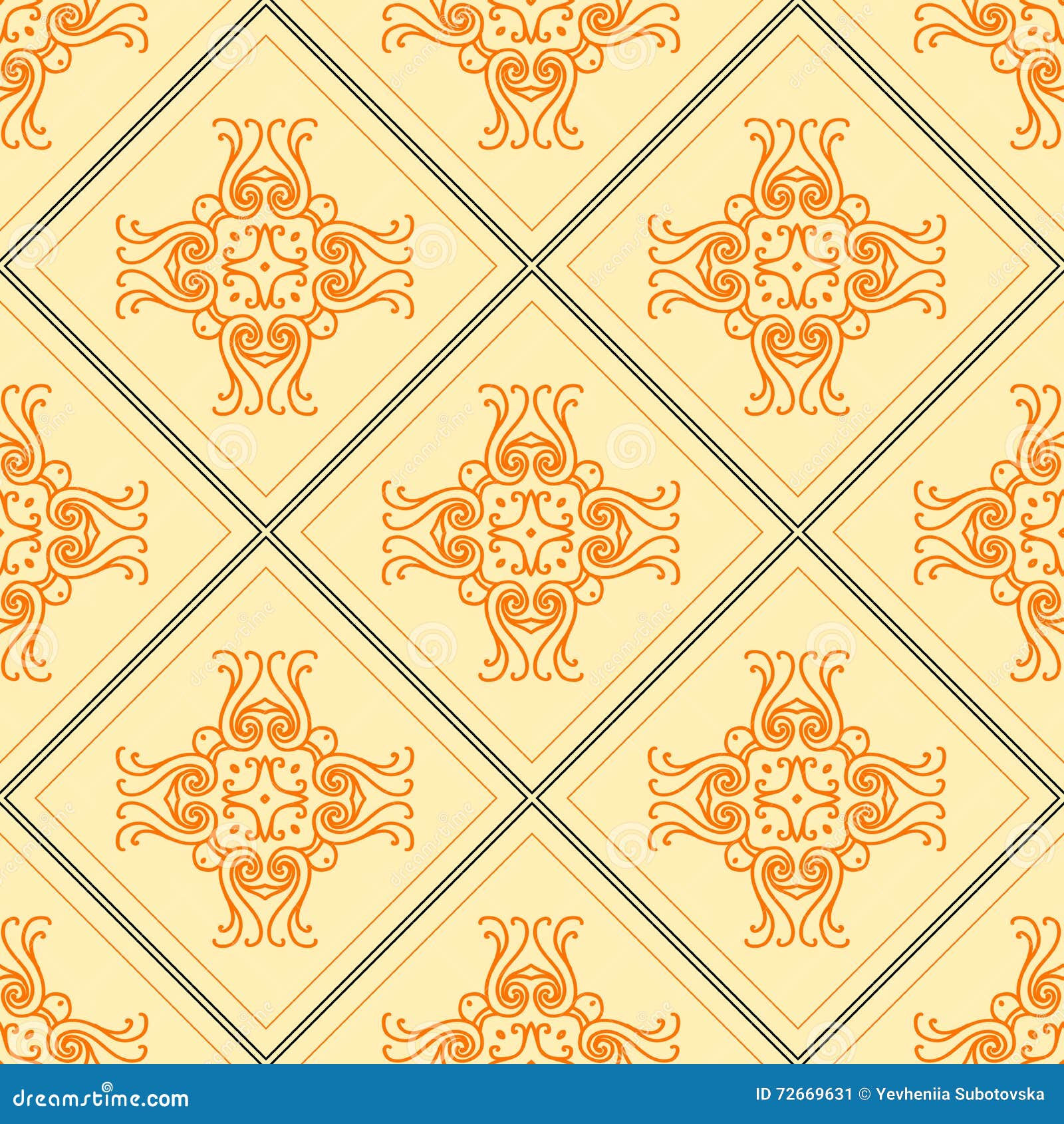 Elegant Geometric Background Made of Floral Decorative Pattern. Vector ...